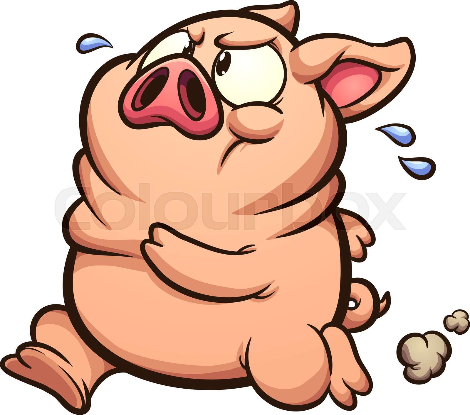 gris, tyk, løb | Stock vektor | Colourbox