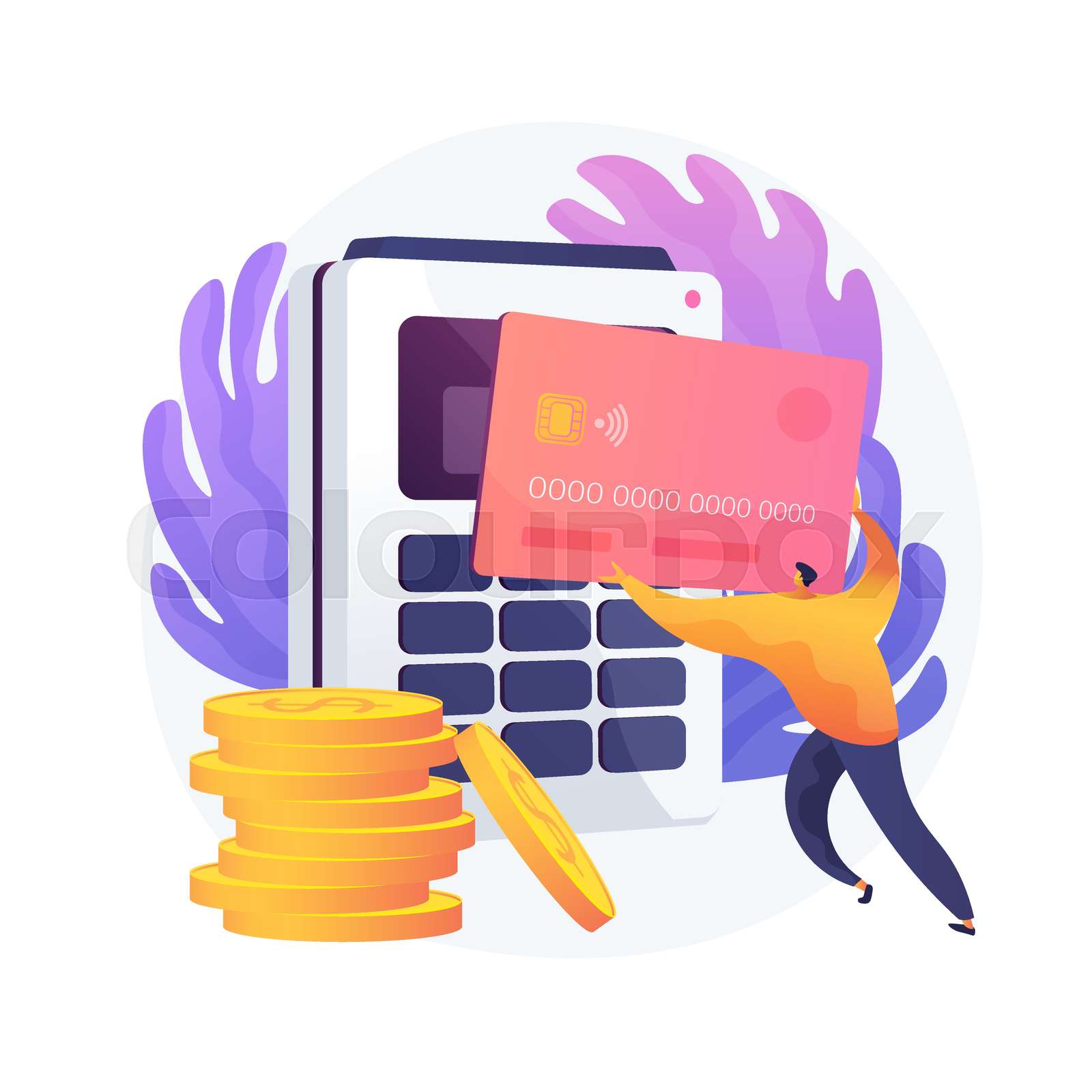 Financial transactions vector concept metaphor | Stock vector | Colourbox