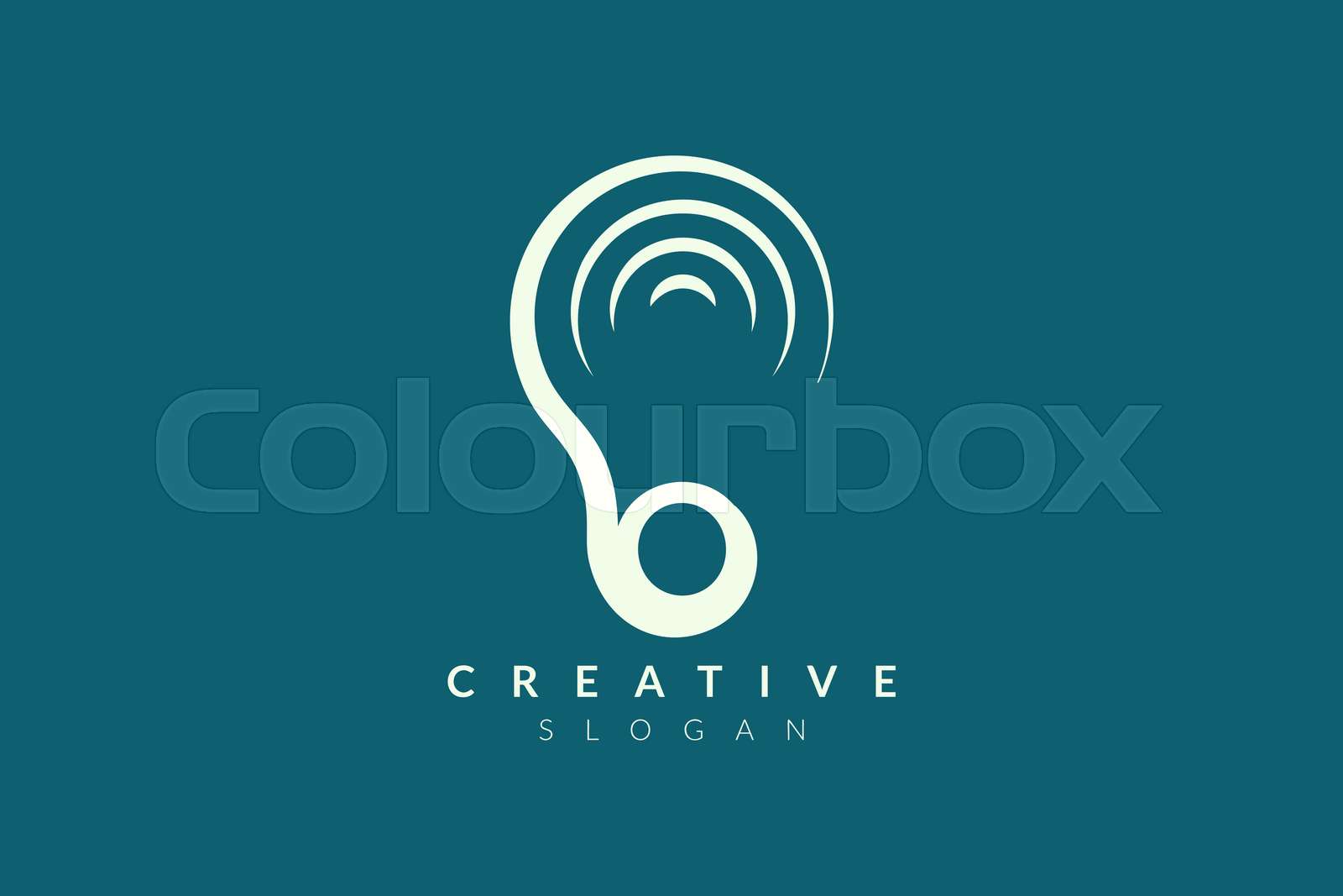 Ear logo design with sound waveforms. Minimalist and modern vector ...