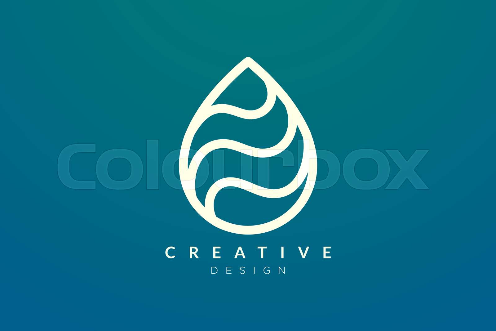 Minimalist abstract shaped water drop logo design. Simple and modern ...