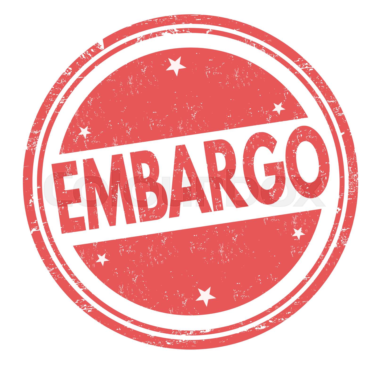 Embargo sign or stamp | Stock vector | Colourbox