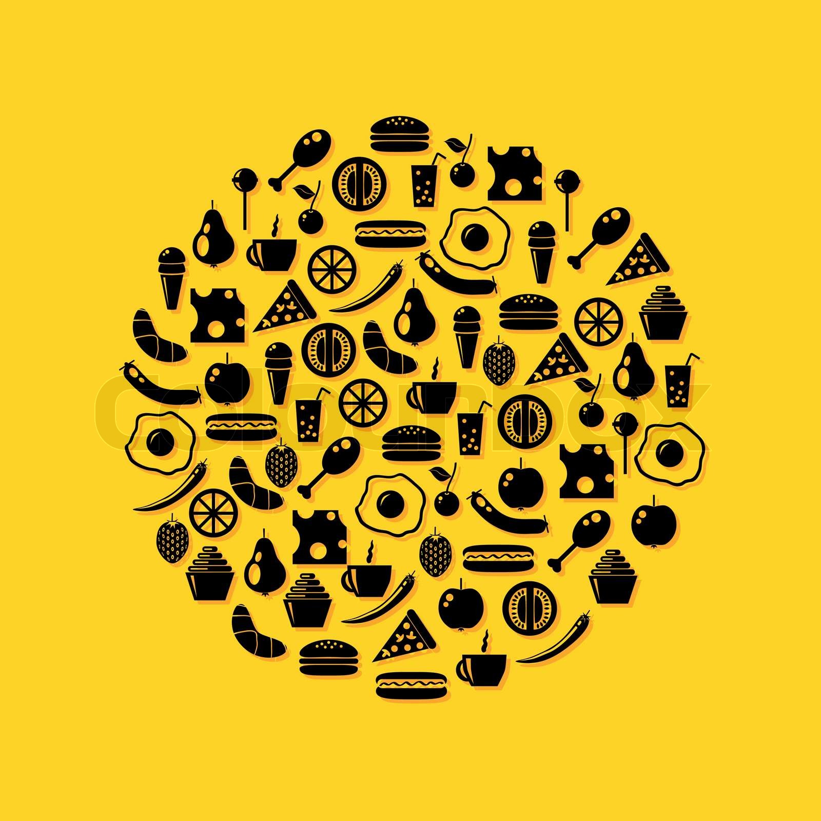 Essen-Symbole | Stock-Vektor | Colourbox