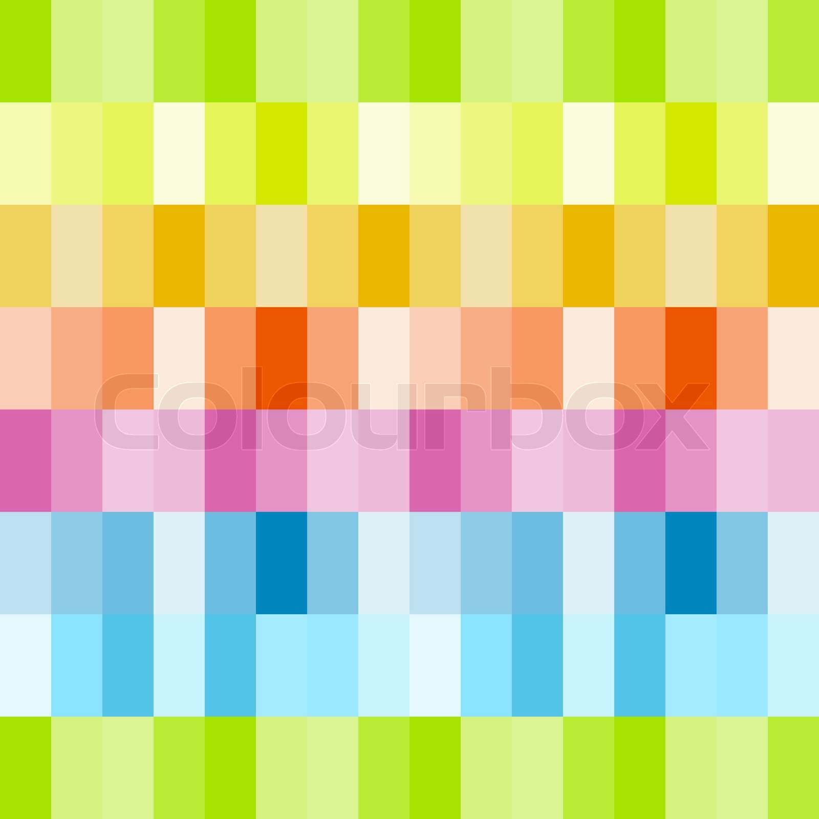 Rainbow colored rows of rectangles | Stock vector | Colourbox