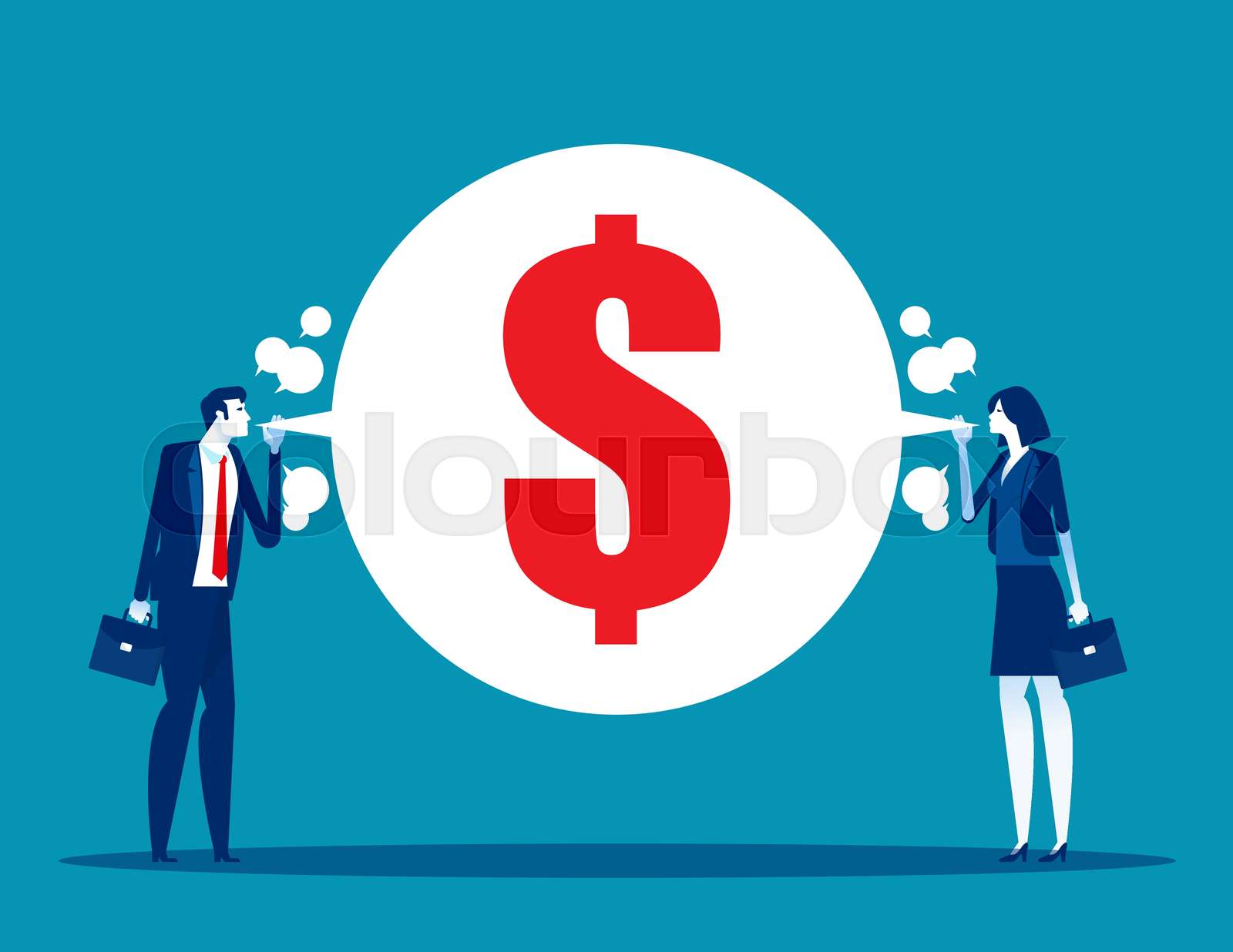 Business team talking about financial. Concept business finance ...