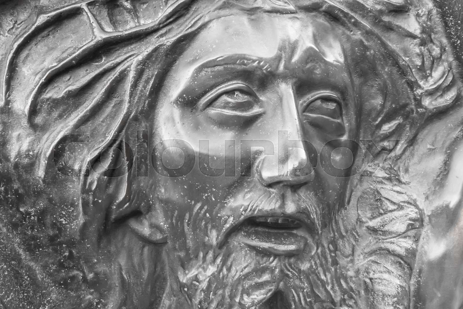Bas-relief of Jesus | Stock image | Colourbox