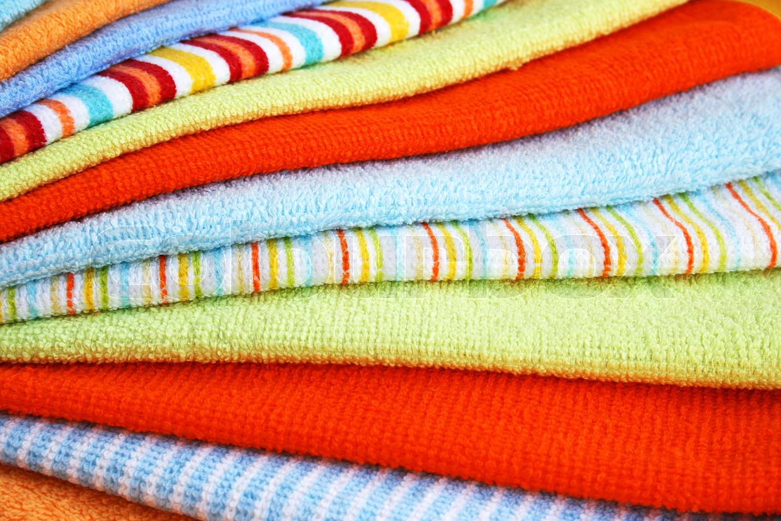 Stack of towels | Stock image | Colourbox