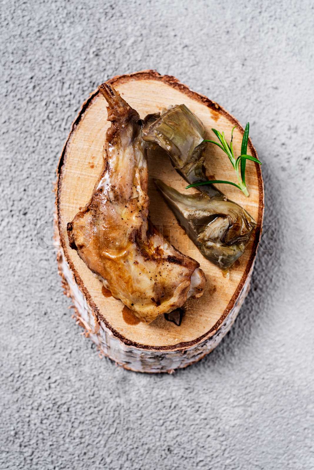 cooked rabbit, typically eaten in Spain | Stock image | Colourbox