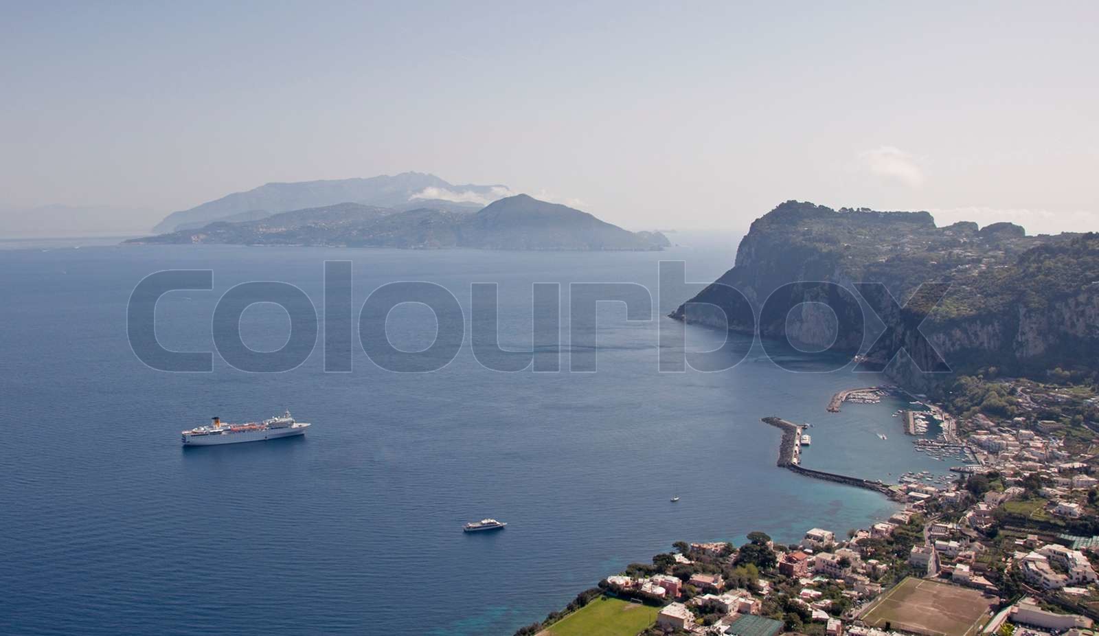 The view of Capri town on Capri island, Italy | Stock image | Colourbox