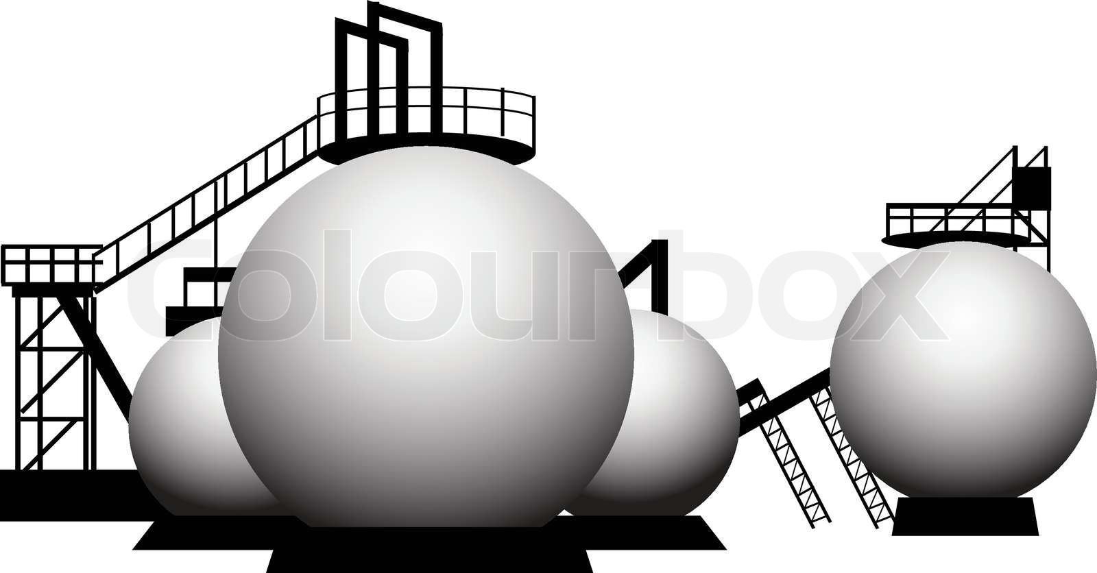 Storage tanks | Stock vector | Colourbox