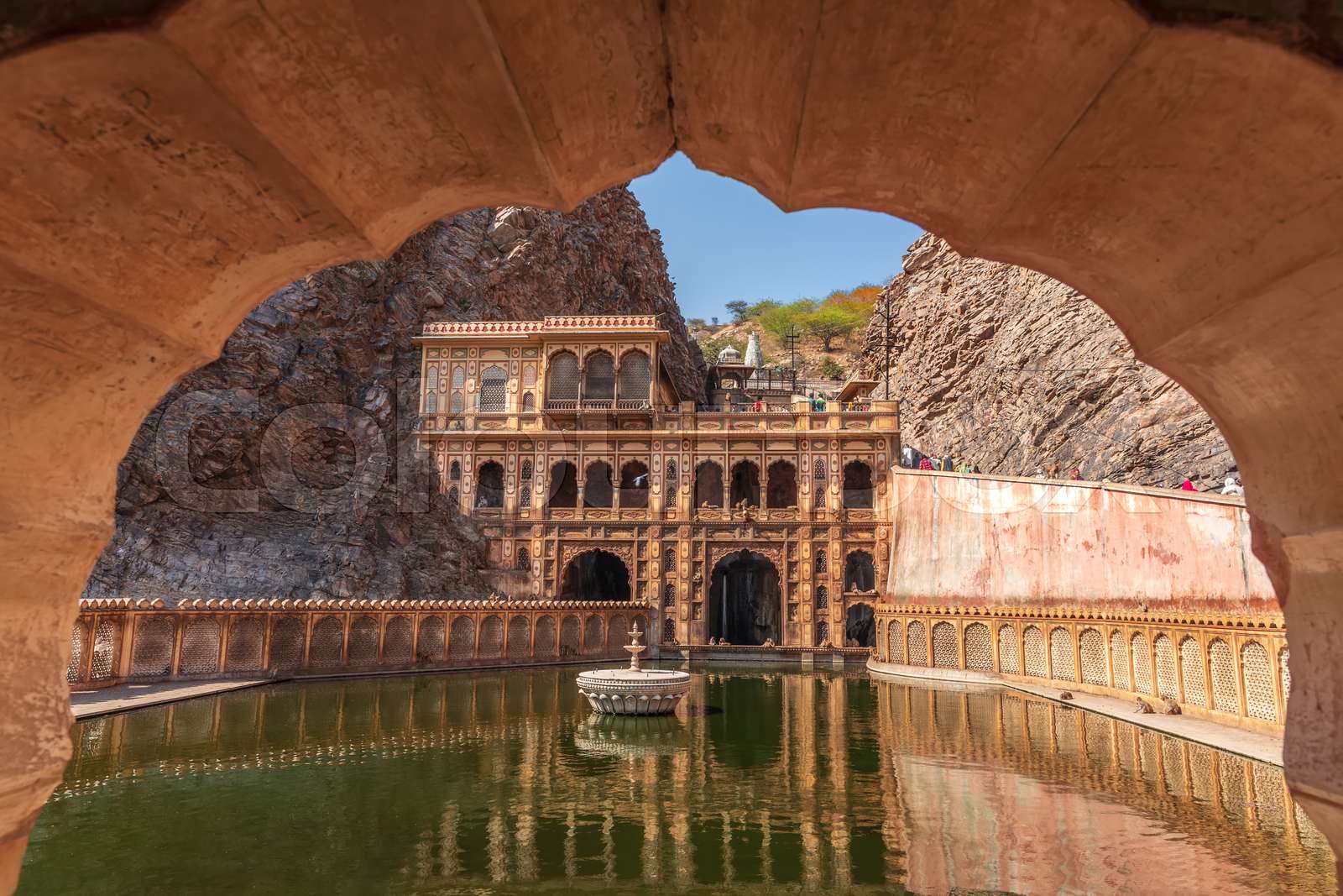 Galta Ji Complex in Jaipur, India, also known as Monkey Temple | Stock ...