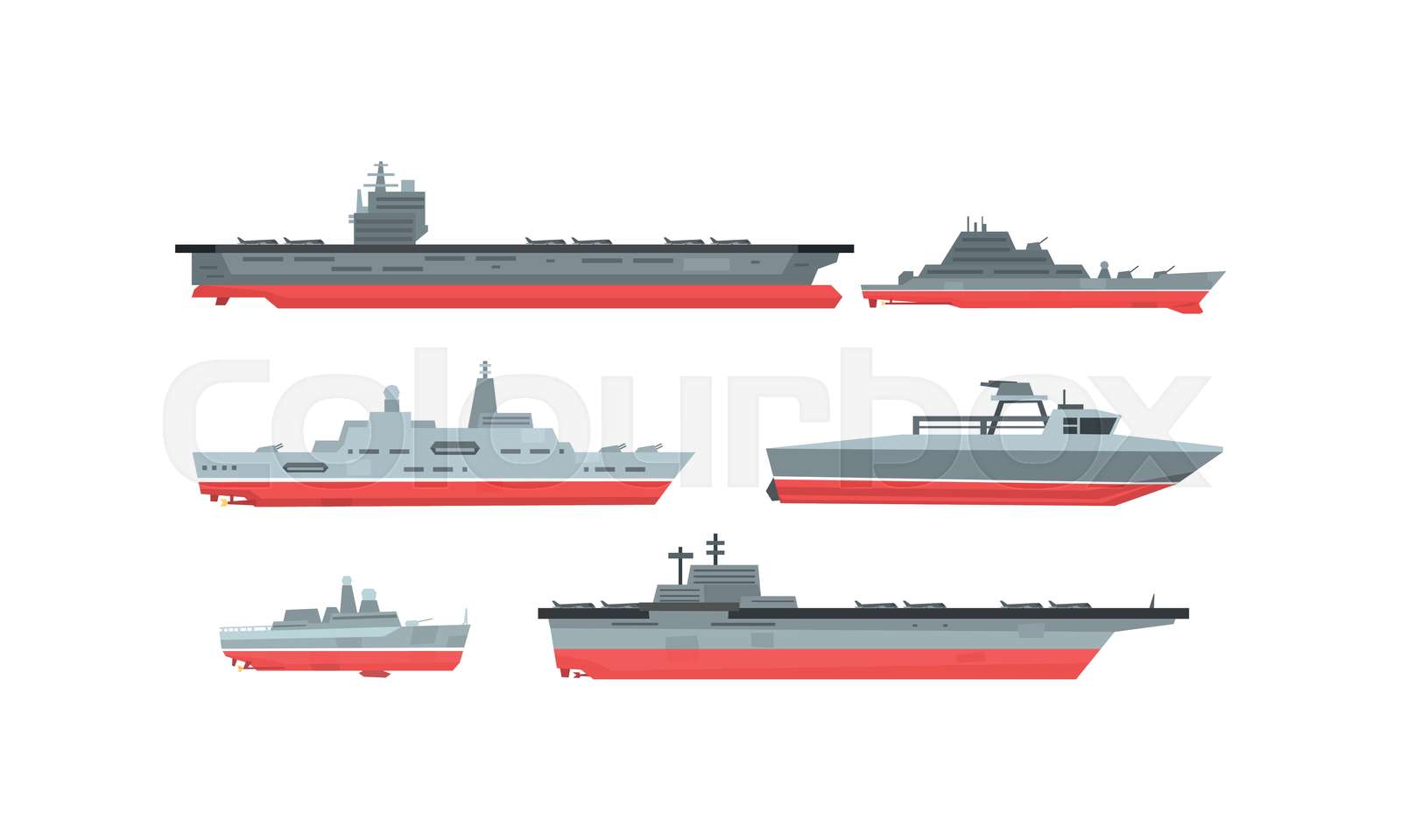 Naval Combat Ships Collection, Military Boat, Frigate, Battleship ...