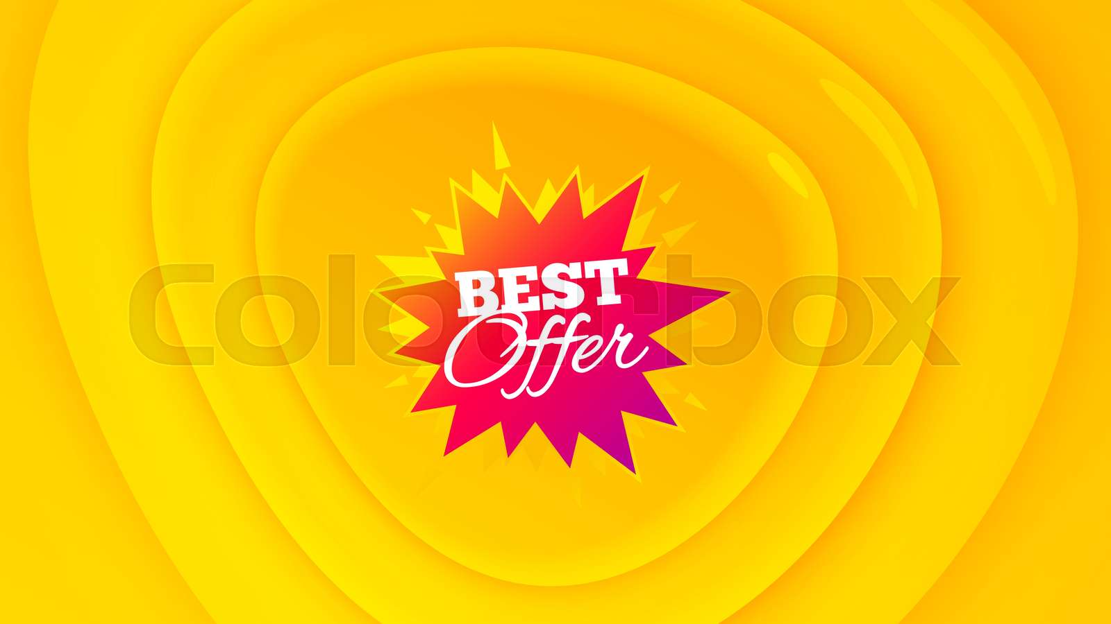 Best offer badge. Discount banner shape. Vector | Stock vector | Colourbox