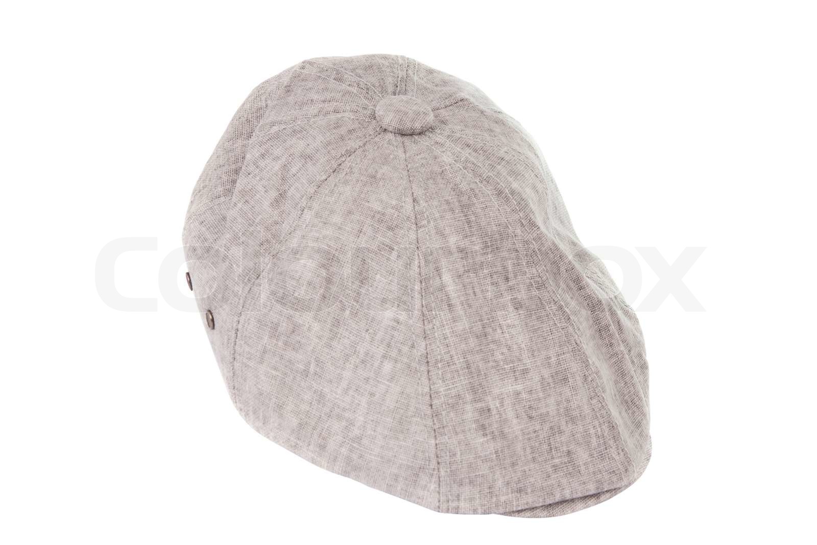 grey cap isolated | Stock image | Colourbox