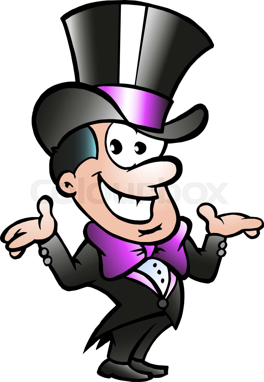 Vector Cartoon illustration of a Party Show Man | Stock vektor | Colourbox