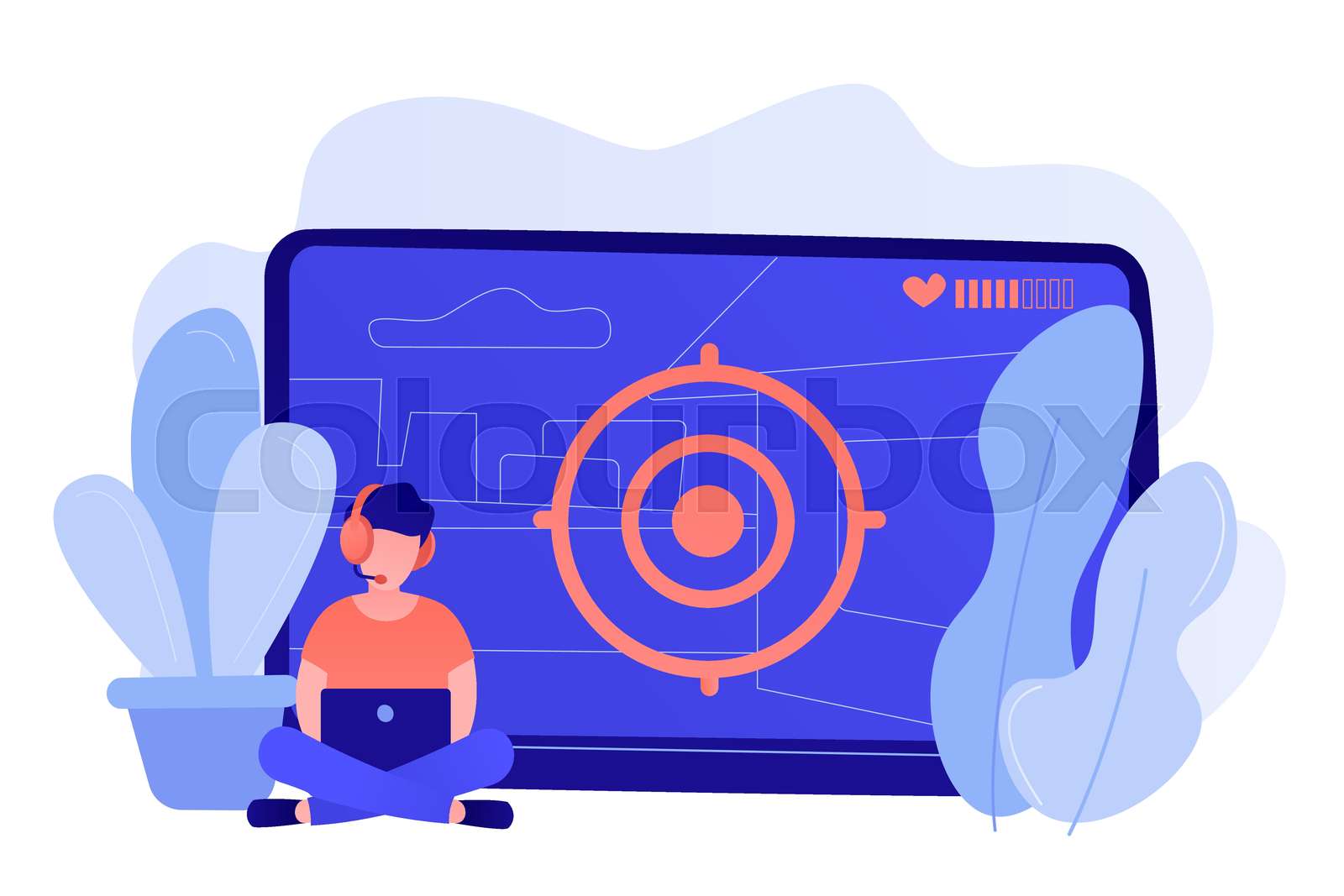 Video game walkthrough concept vector illustration. | Stock vector ...