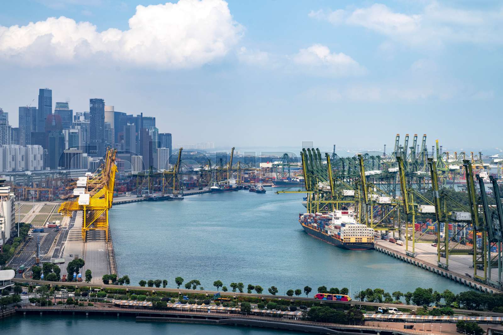 Singapore international port hub | Stock image | Colourbox
