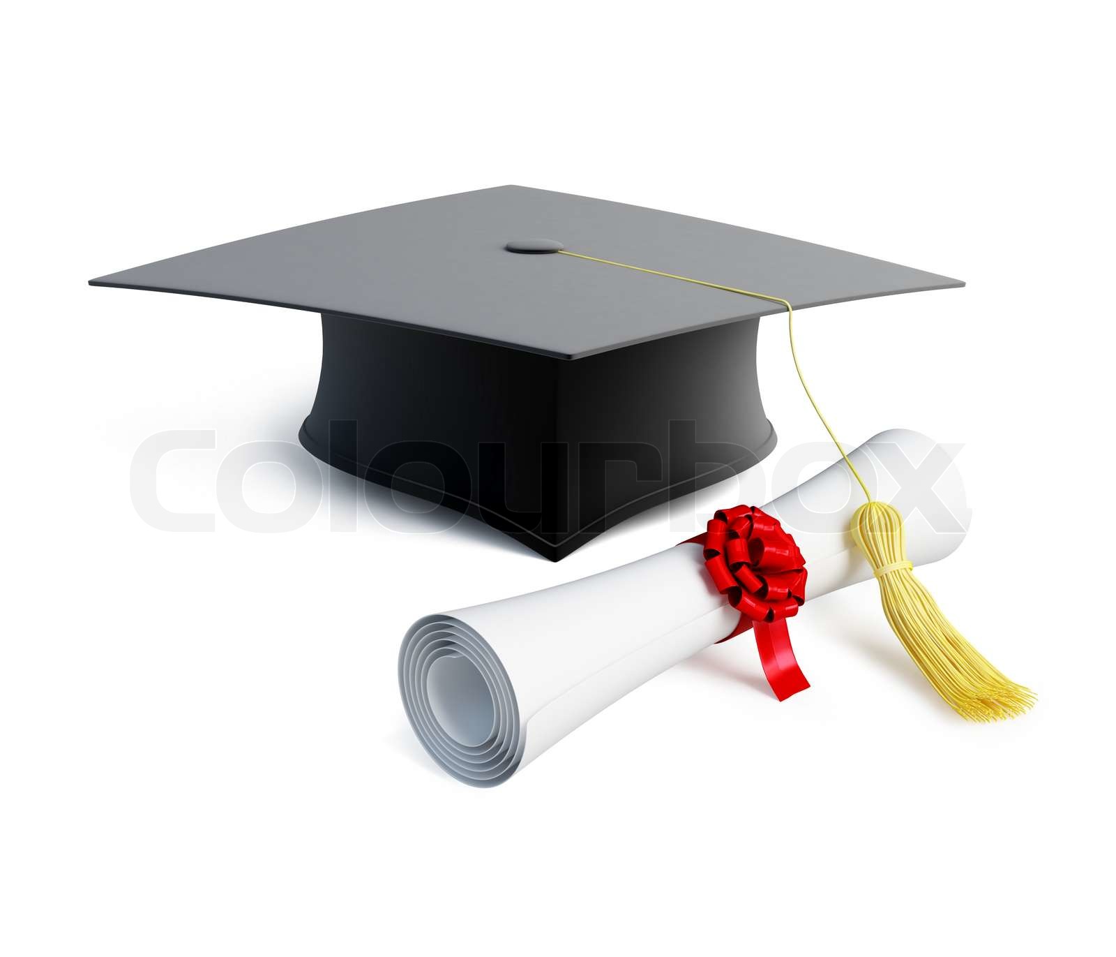 Graduation Cap und Diplom | Stock Bild | Colourbox