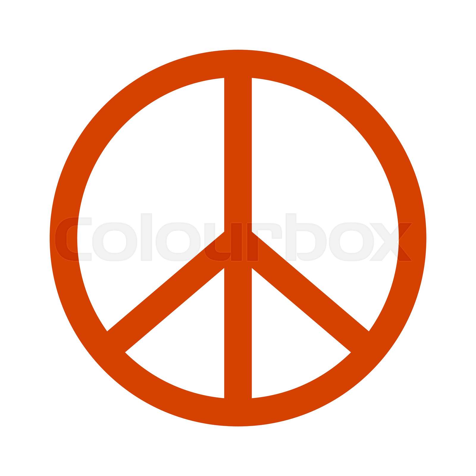 red sign hippie,vector illustration | Stock vector | Colourbox