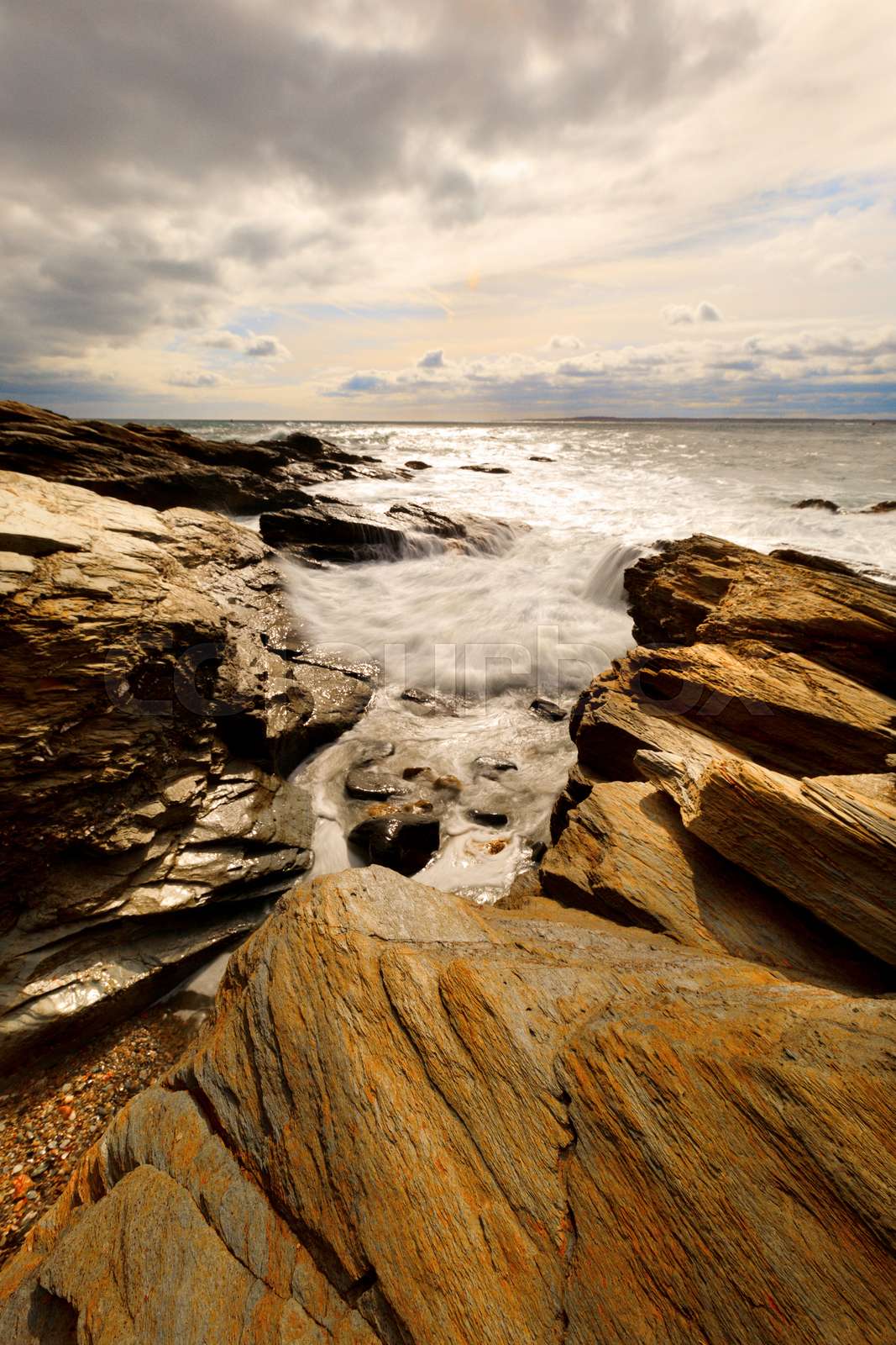 Rocky ocean shore. | Stock image | Colourbox