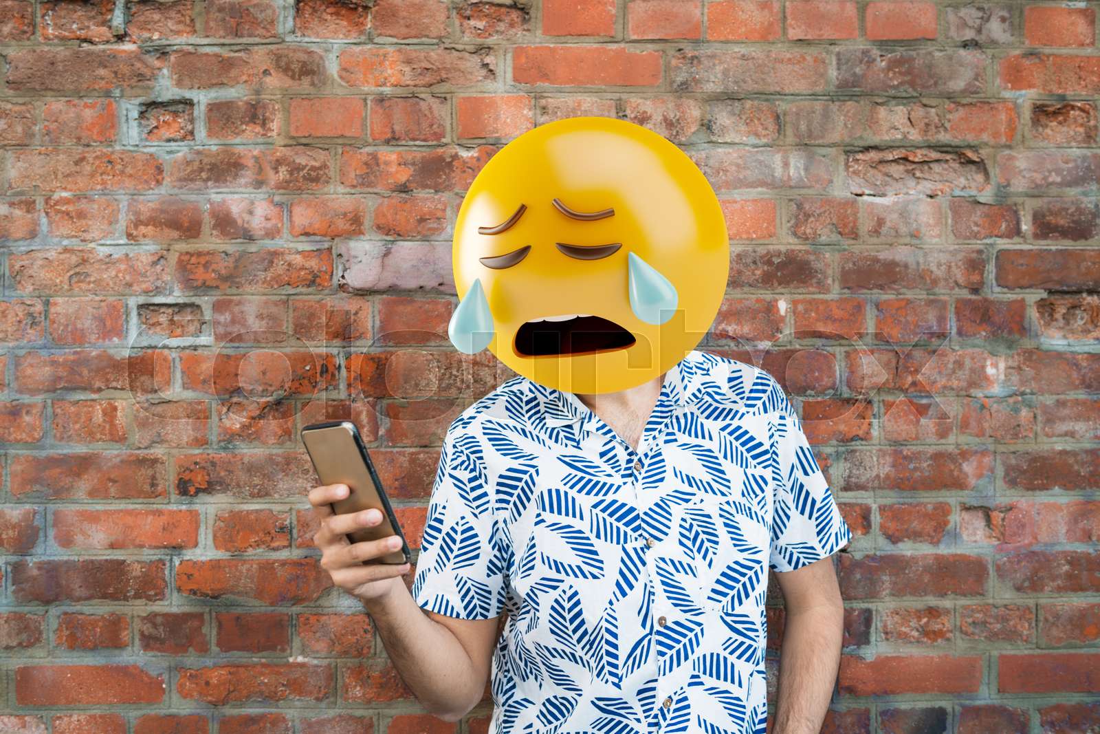 Emoji head man | Stock image | Colourbox