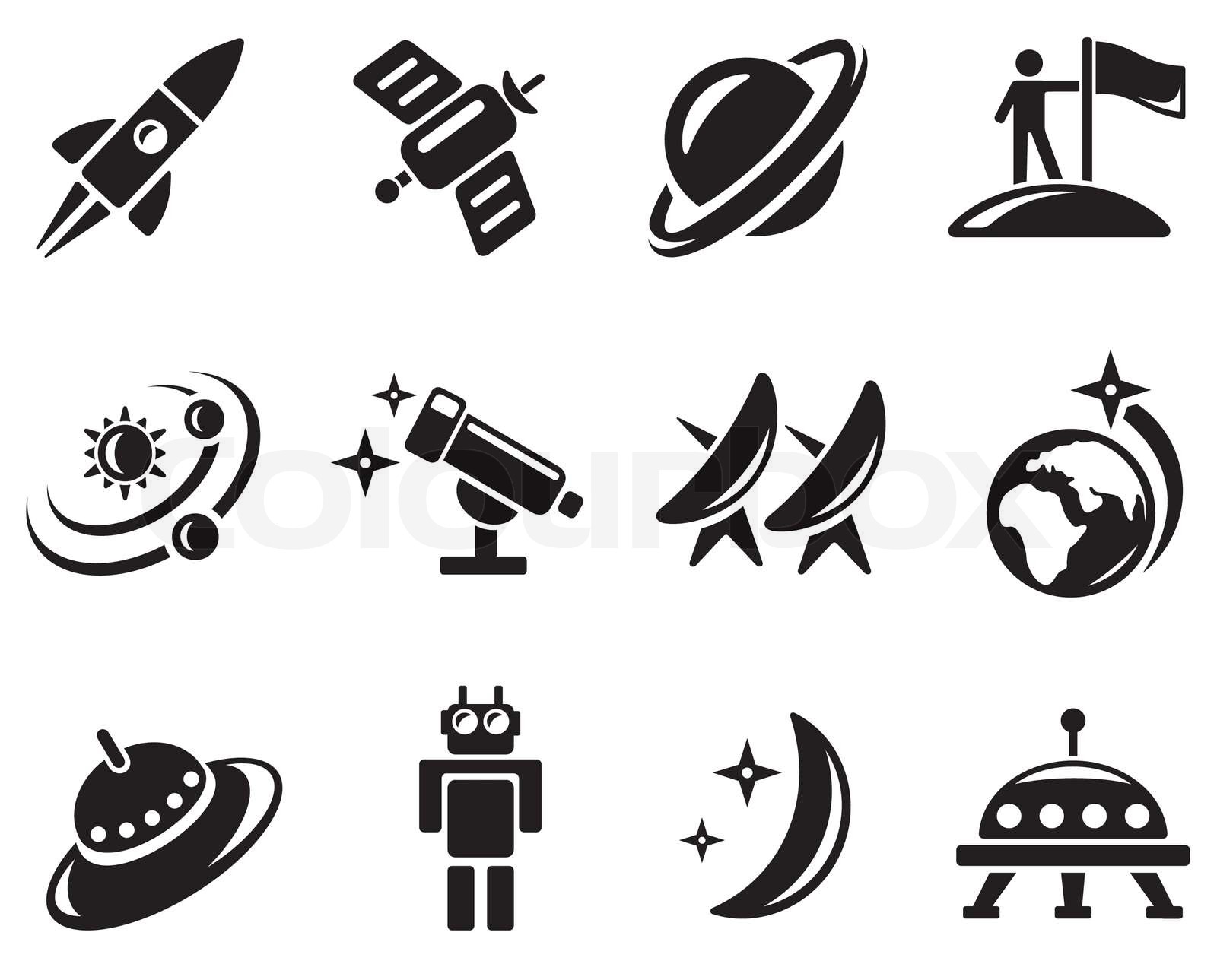 Raum-Icon-set | Stock-Vektor | Colourbox