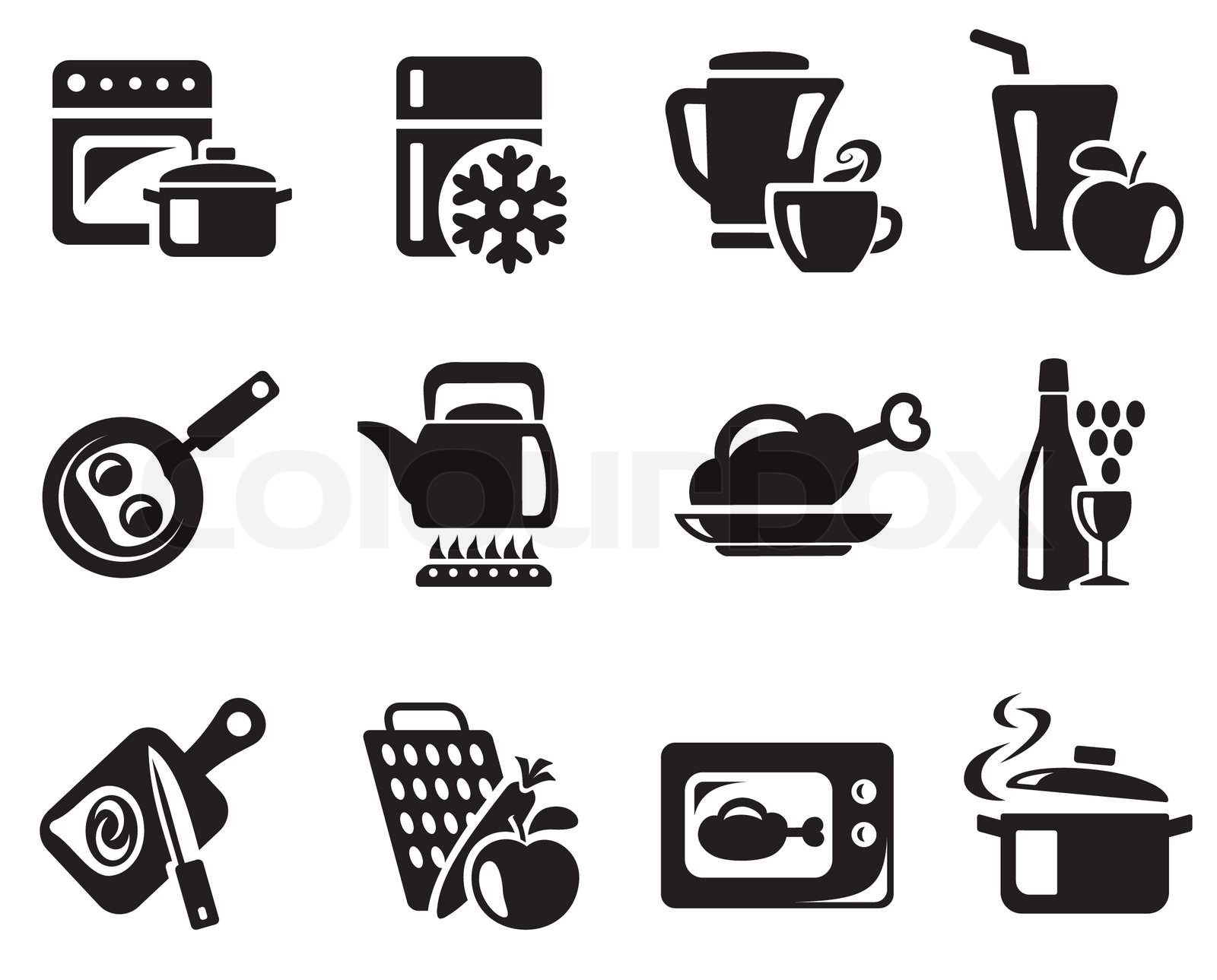 Küche und Kochen Icon-set | Stock-Vektor | Colourbox