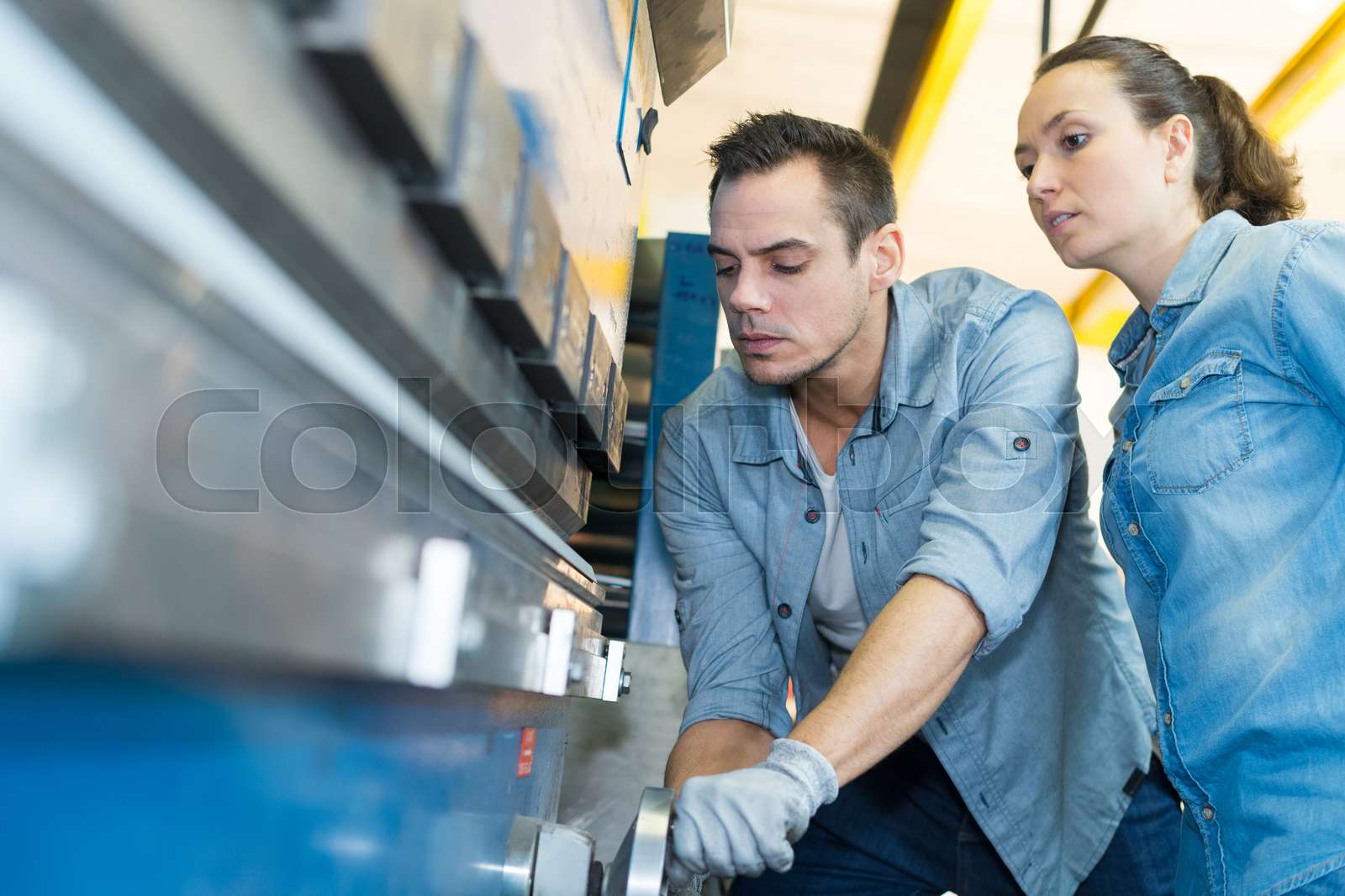 engineers in mechanical factory | Stock image | Colourbox