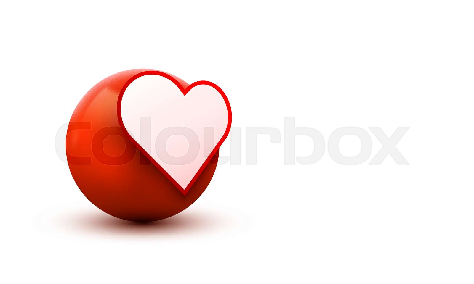 3D Heart ball sign Emoticon Icon Design for Social Network. Modern ...