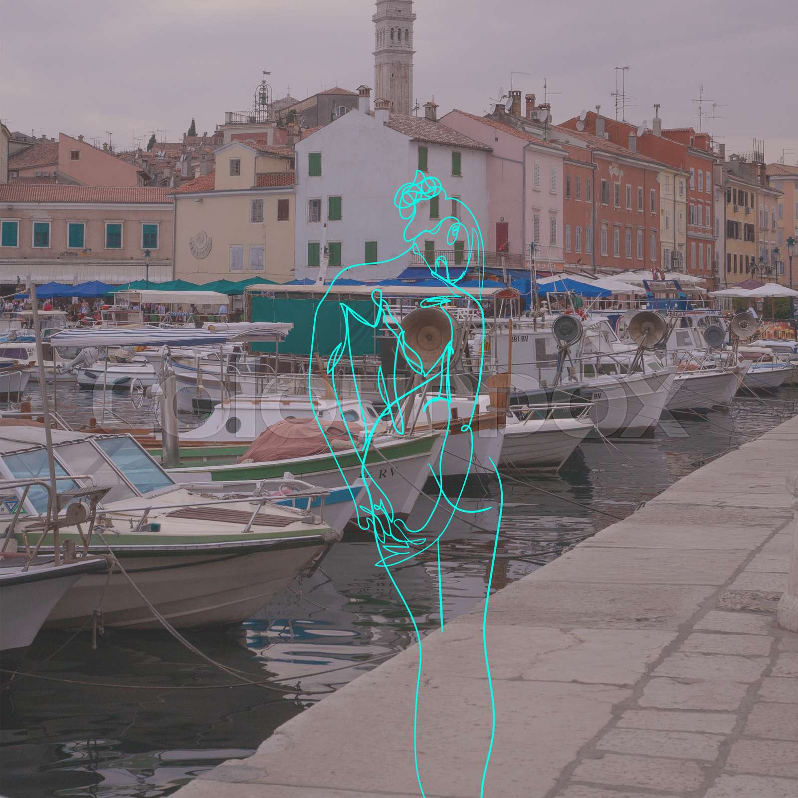 Trendy artwork, modern design. Contemporary art collage. | Stock image ...