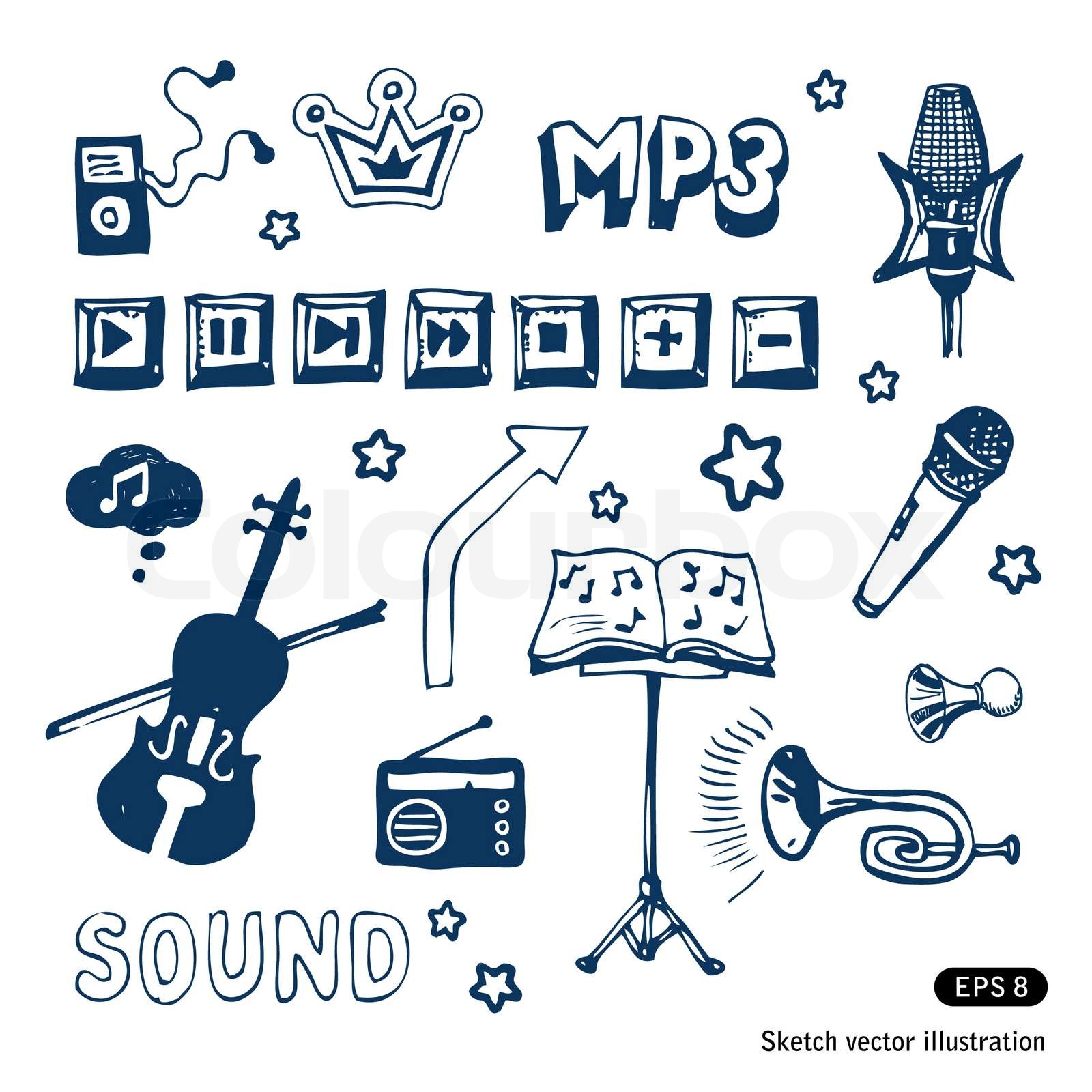 Musik Elemente set | Stock-Vektor | Colourbox