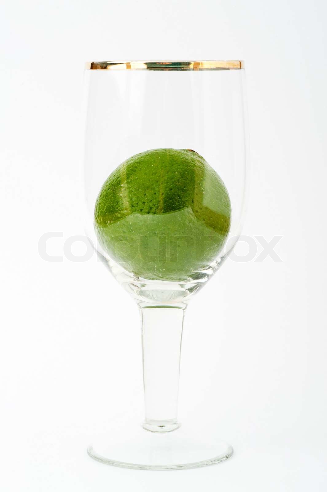 Fresh lime in glass | Stock image | Colourbox