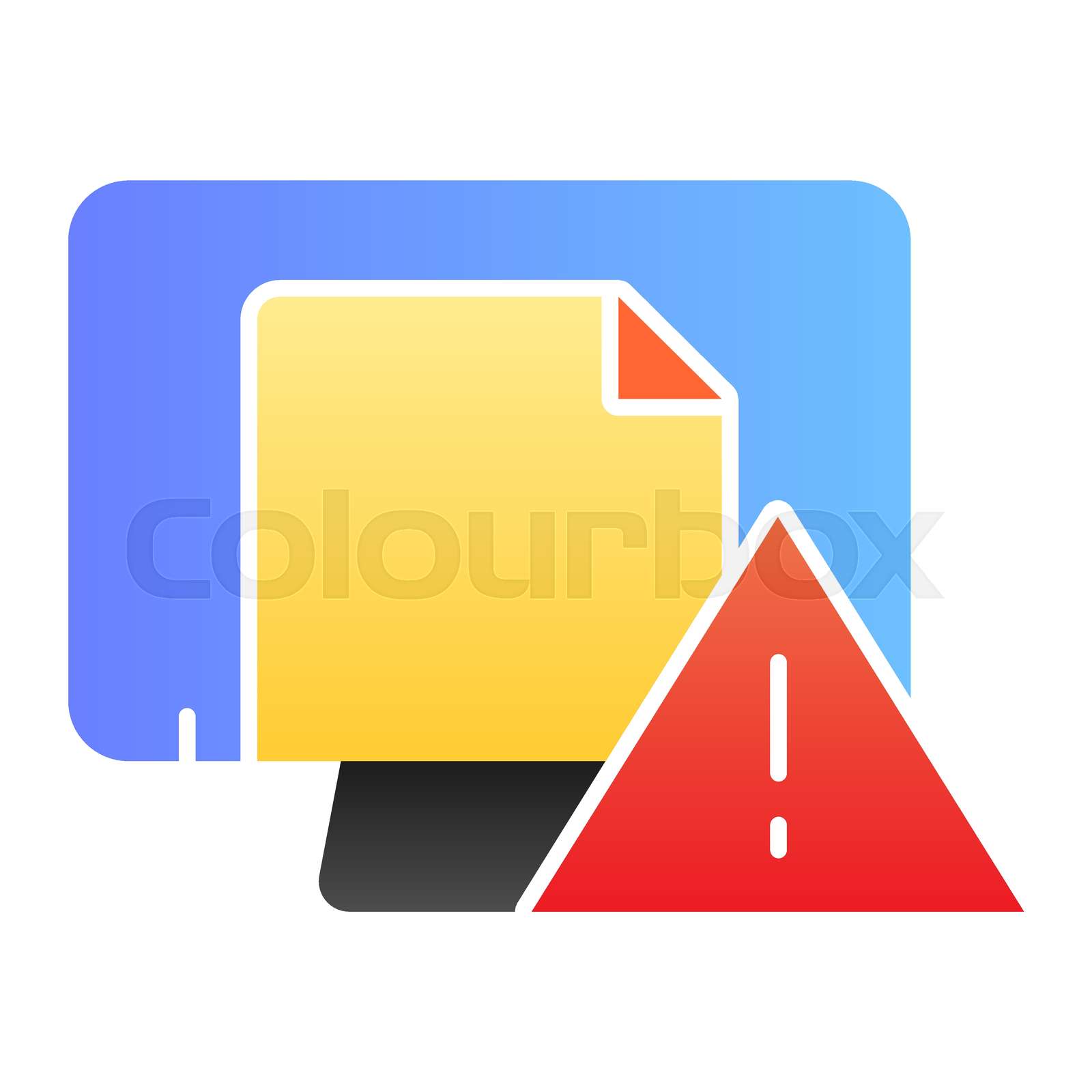 icon, vorsicht, freigestellt | Stock-Vektor | Colourbox