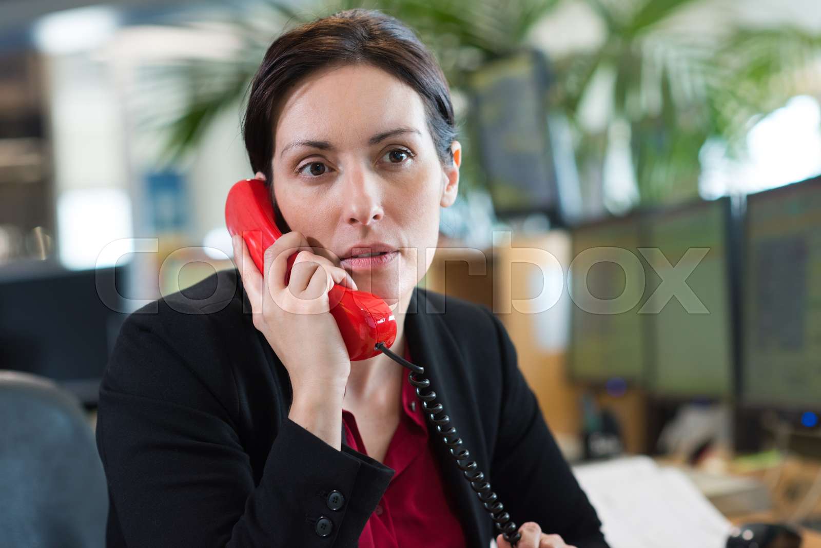 efficient secretary on the phone | Stock image | Colourbox