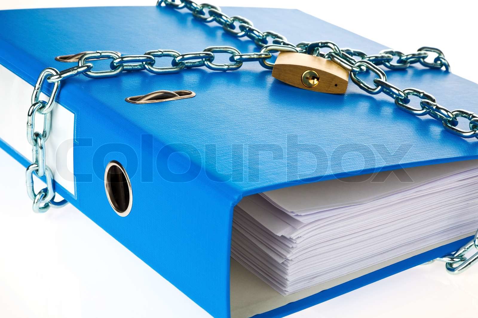 file folder closed with chain | Stock image | Colourbox
