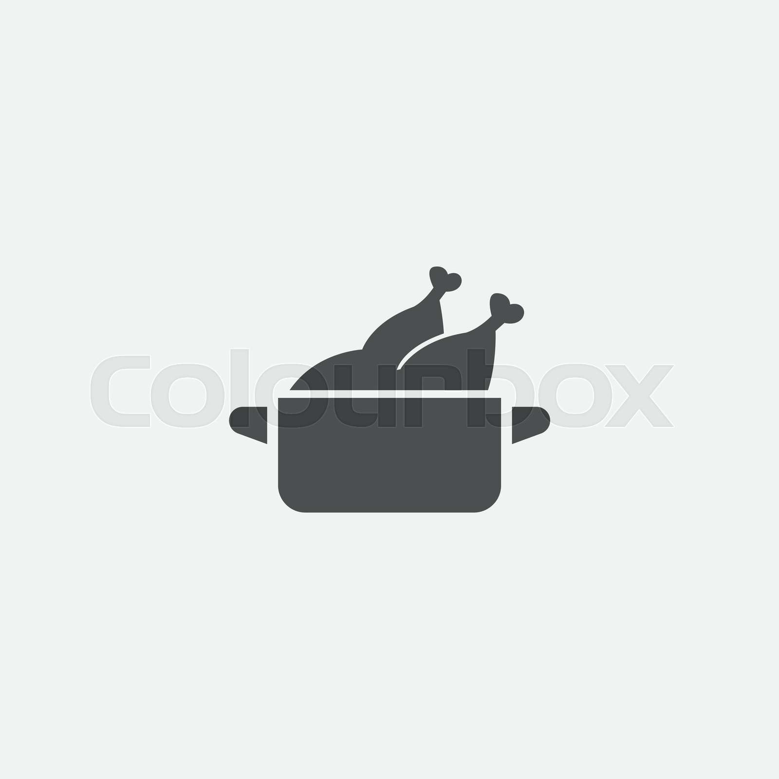 chicken dish icon | Stock vector | Colourbox