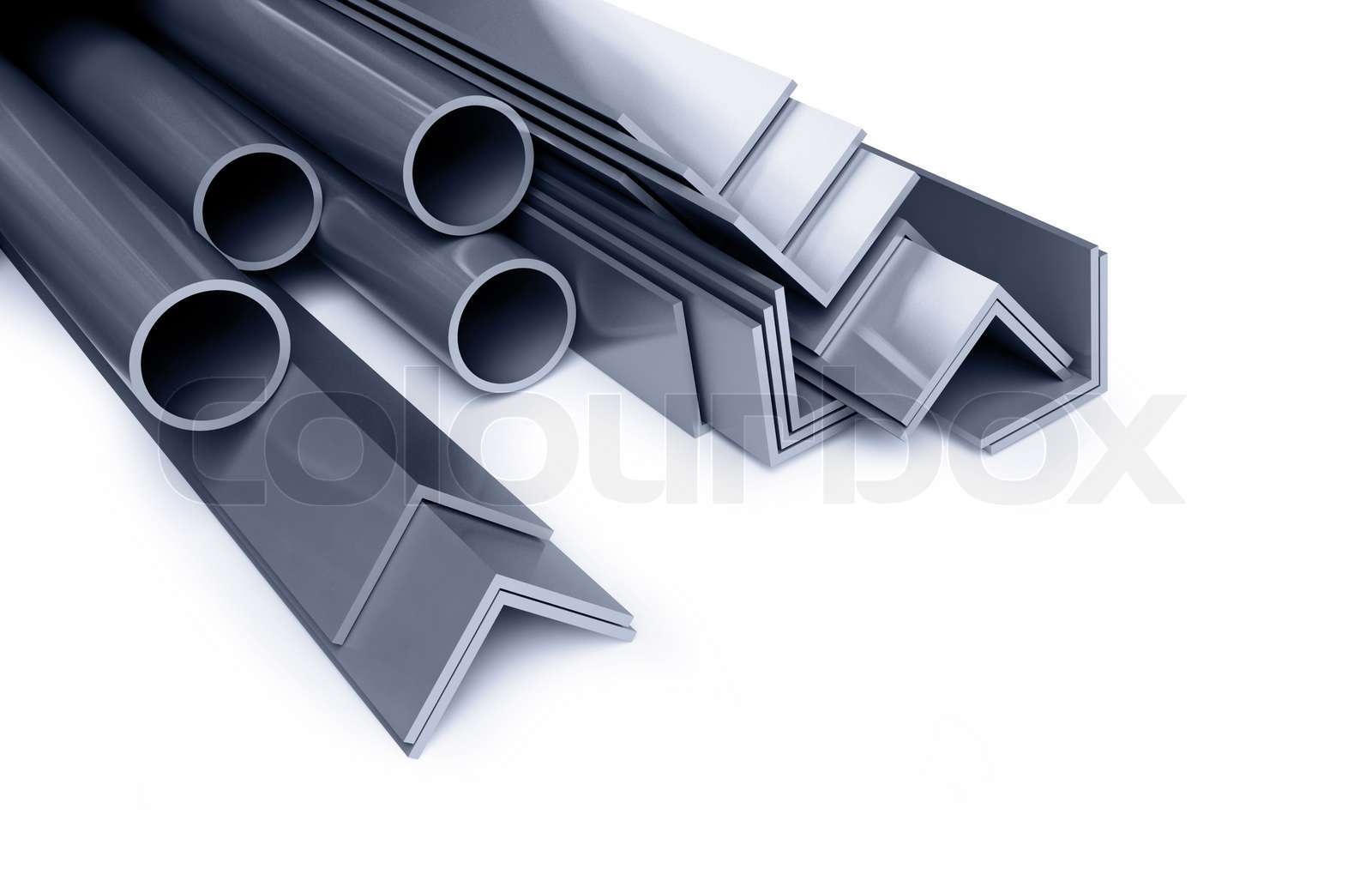 metallic pipes, corners, types | Stock image | Colourbox