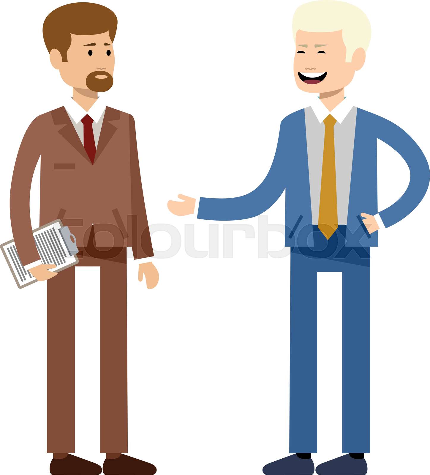 Smiling business people, office workers | Stock vector | Colourbox