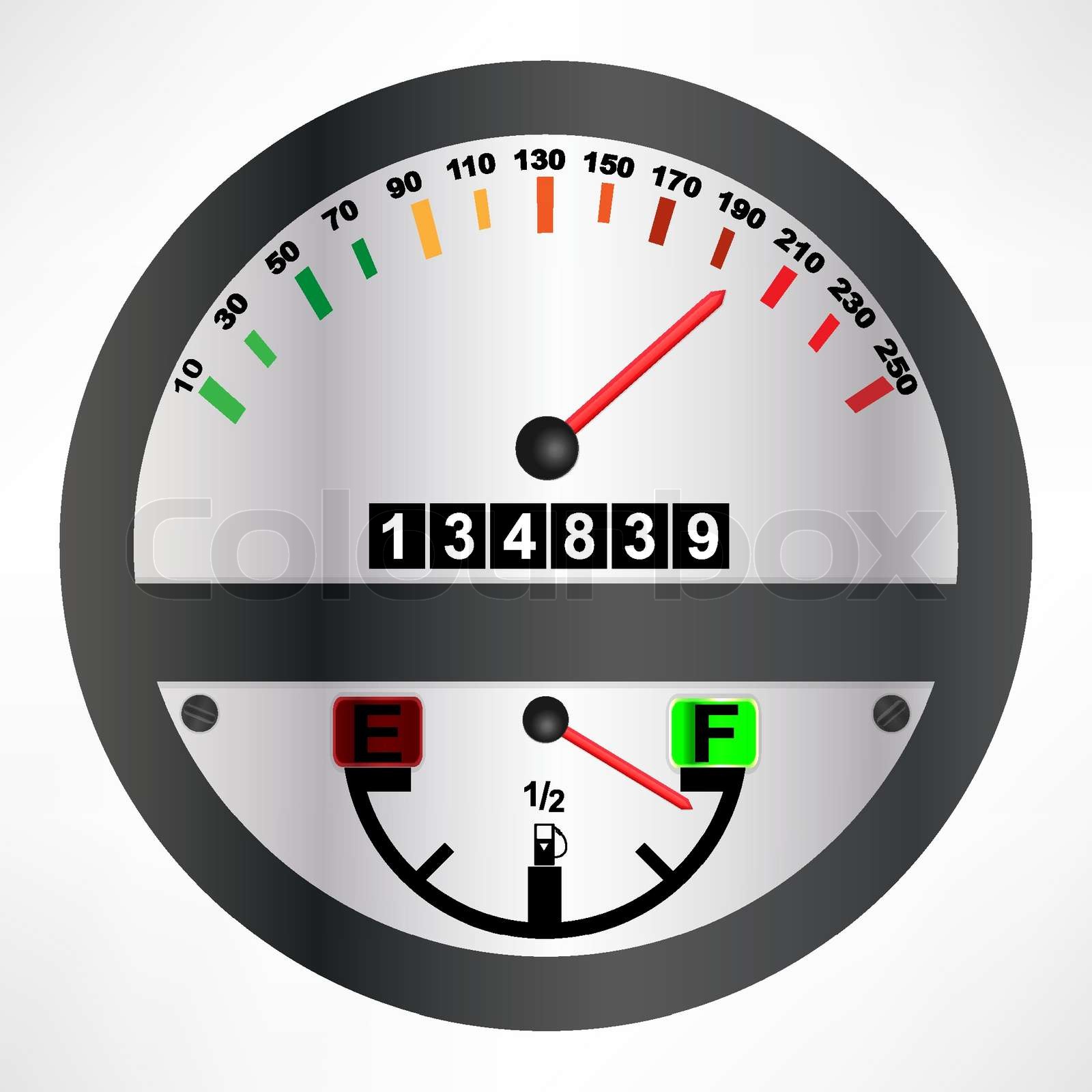 Car speedometer | Stock vector | Colourbox