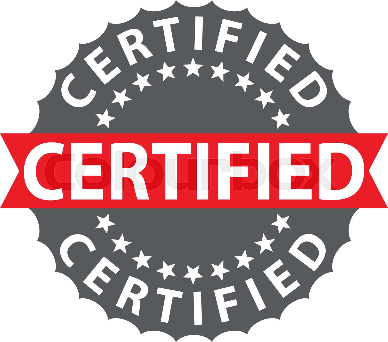 Certified stamp, certified badge, vector illustration | Stock vector ...