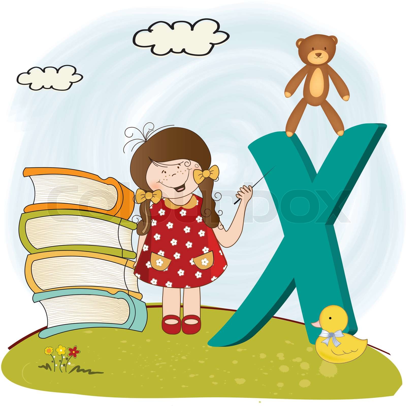Children alphabet letters ''x'' | Stock vector | Colourbox