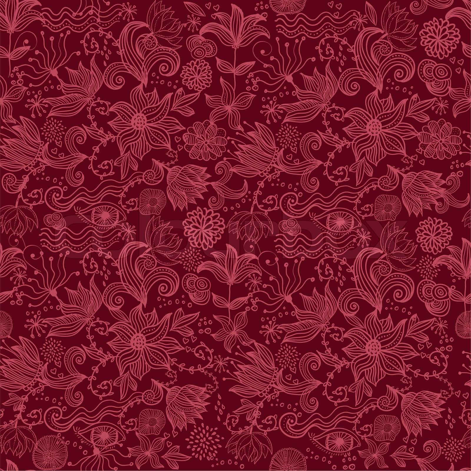 Seamless vector texture with flowers | Stock vector | Colourbox