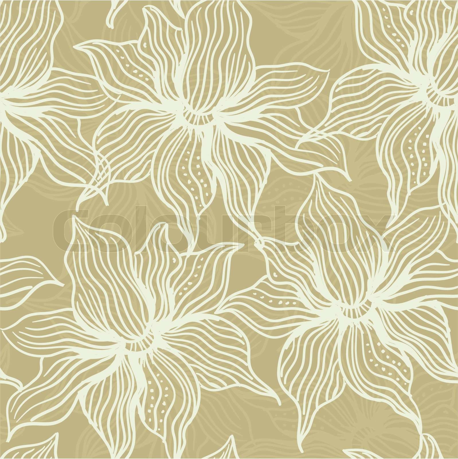 Seamless vector texture with flowers | Stock vector | Colourbox