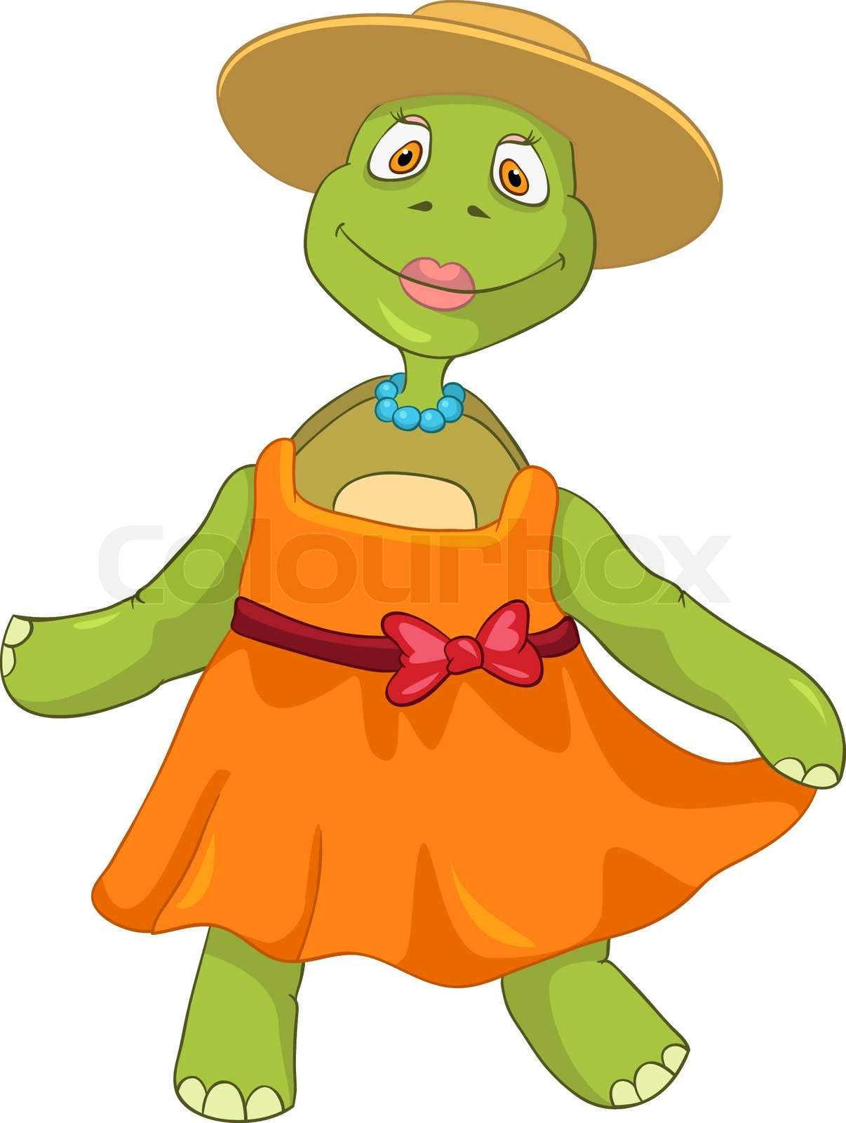 Funny Turtle Wife Dancing | Stock vector | Colourbox