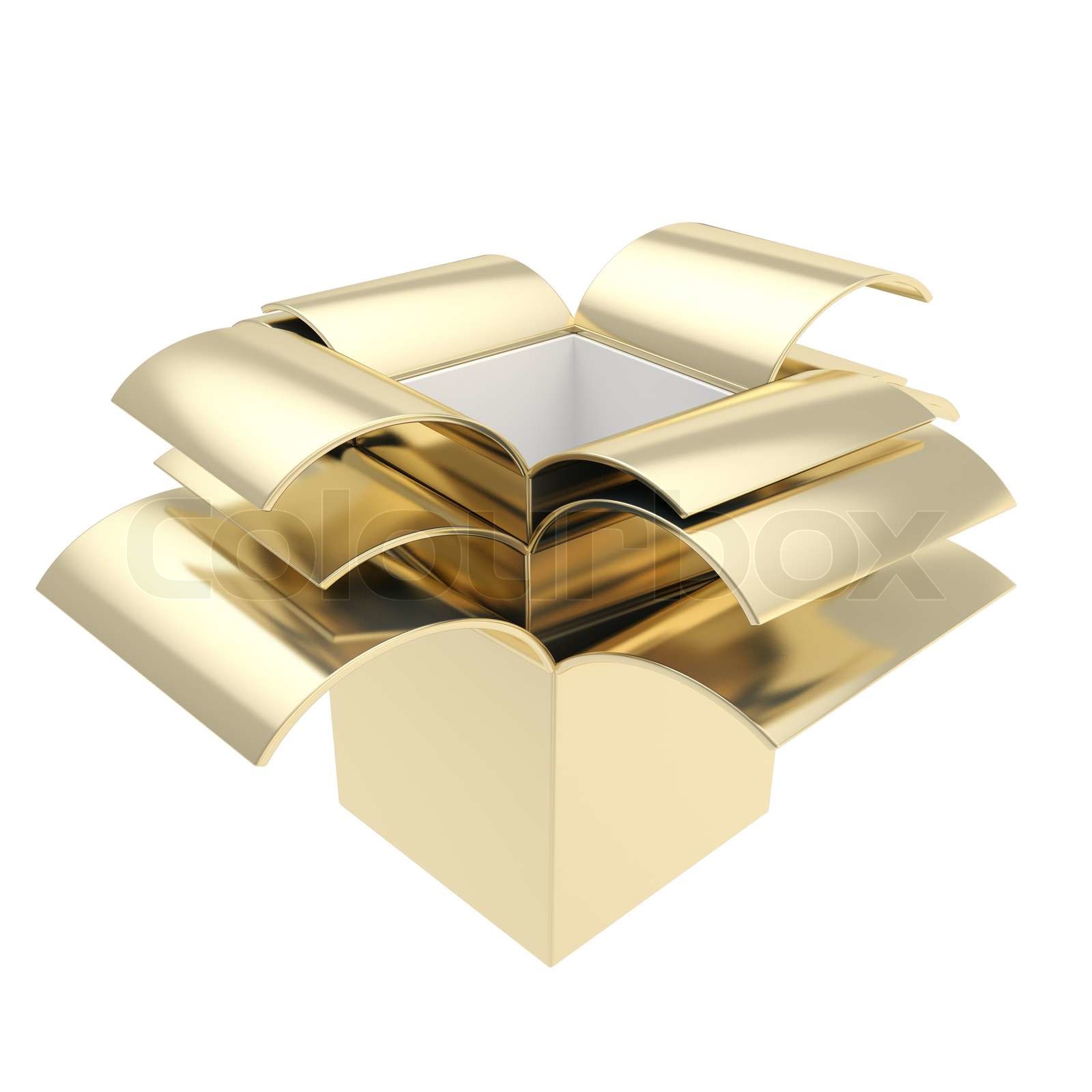 Stack of package parcel boxes isolated on white | Stock image | Colourbox