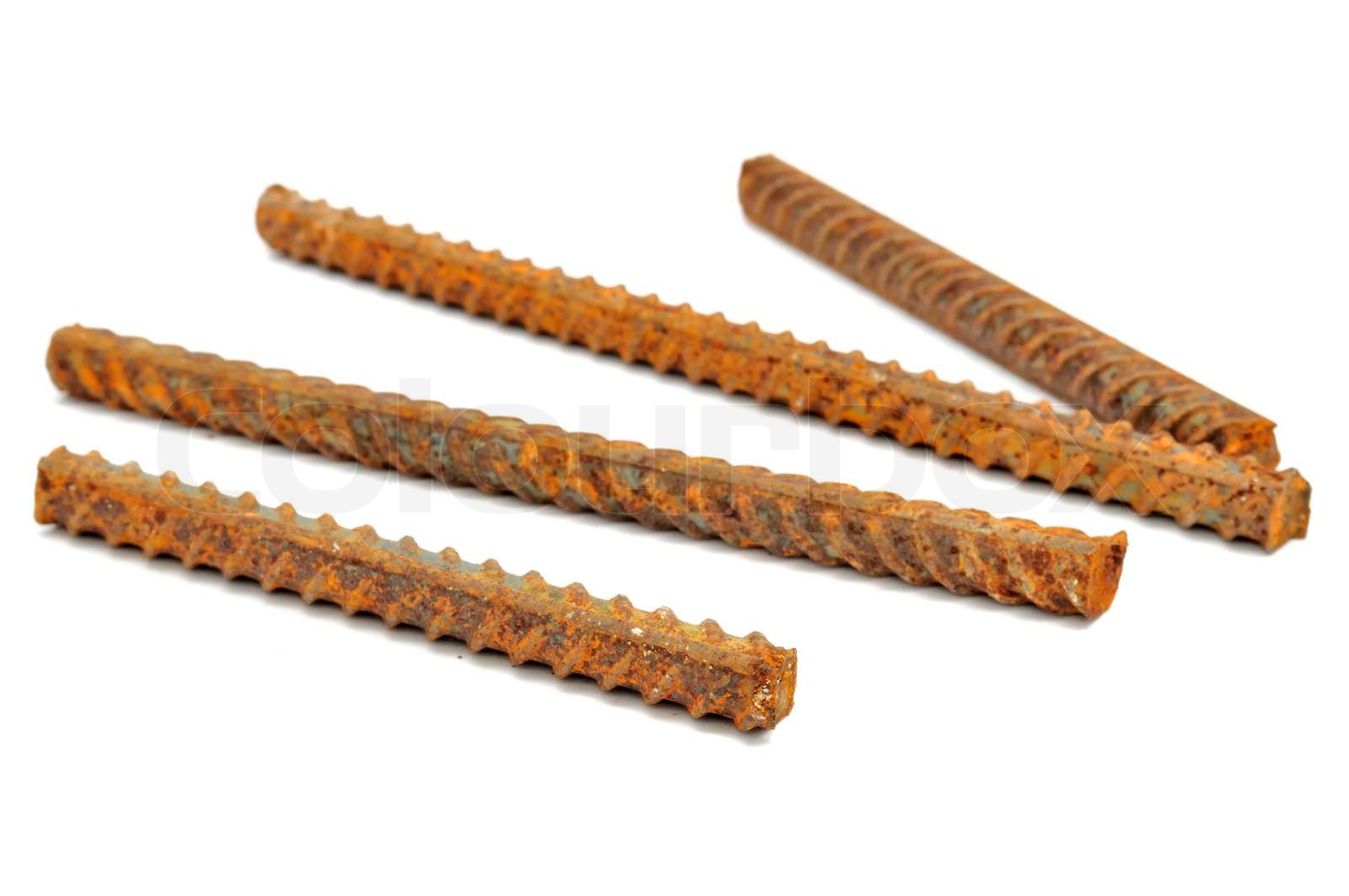 Rusty Metal Bars Isolated on White Background | Stock image | Colourbox