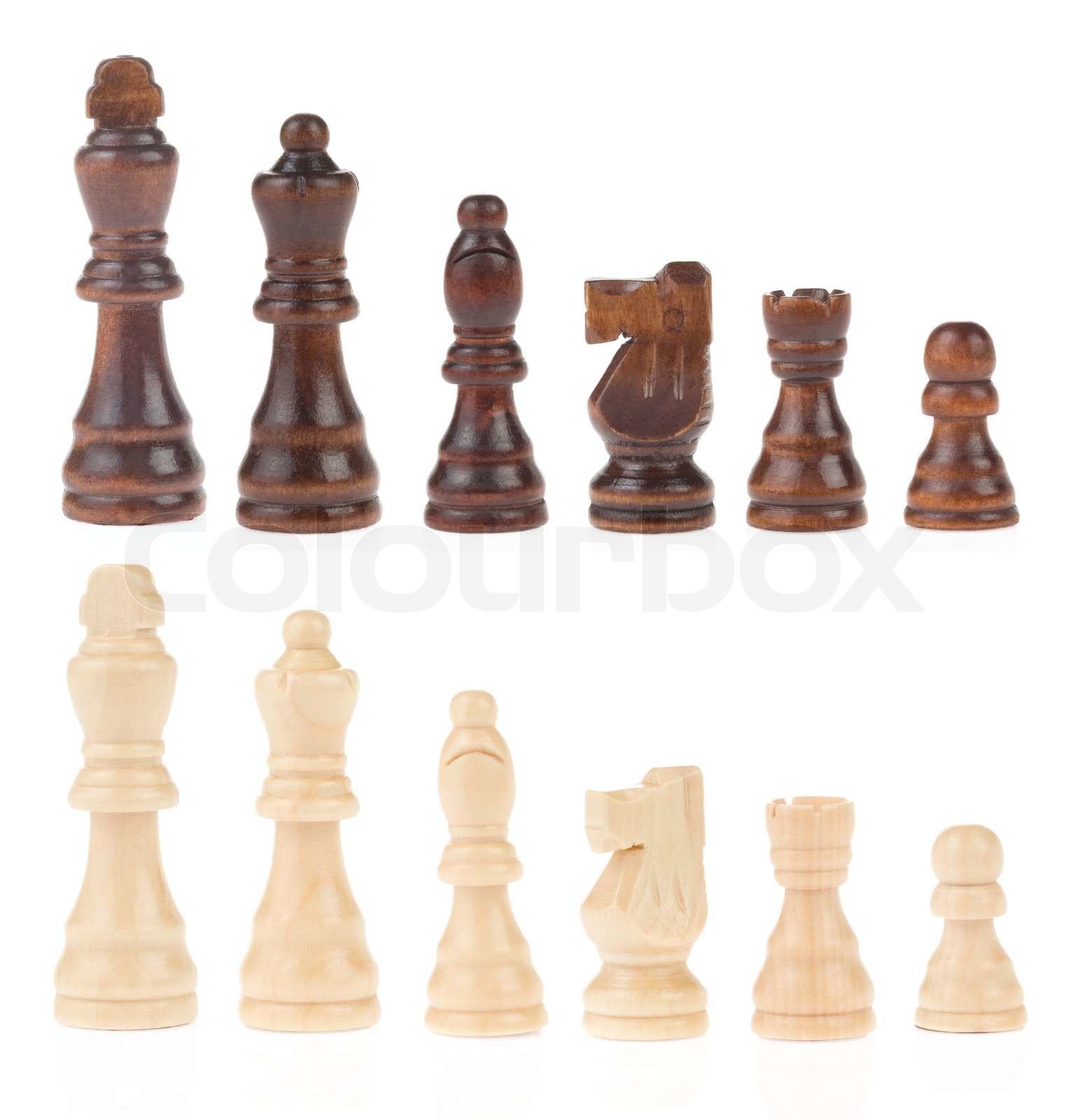 Schach Figuren isoliert auf weiss | Stock Bild | Colourbox
