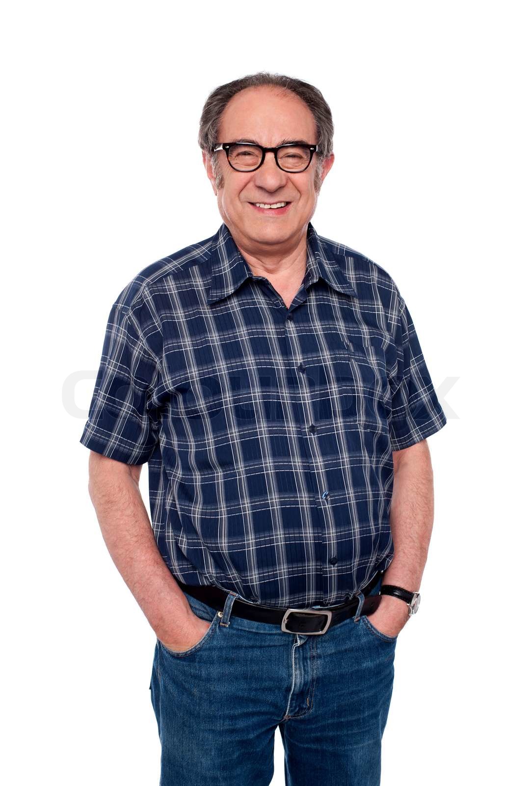 schöner alter Mann posiert | Stock Bild | Colourbox