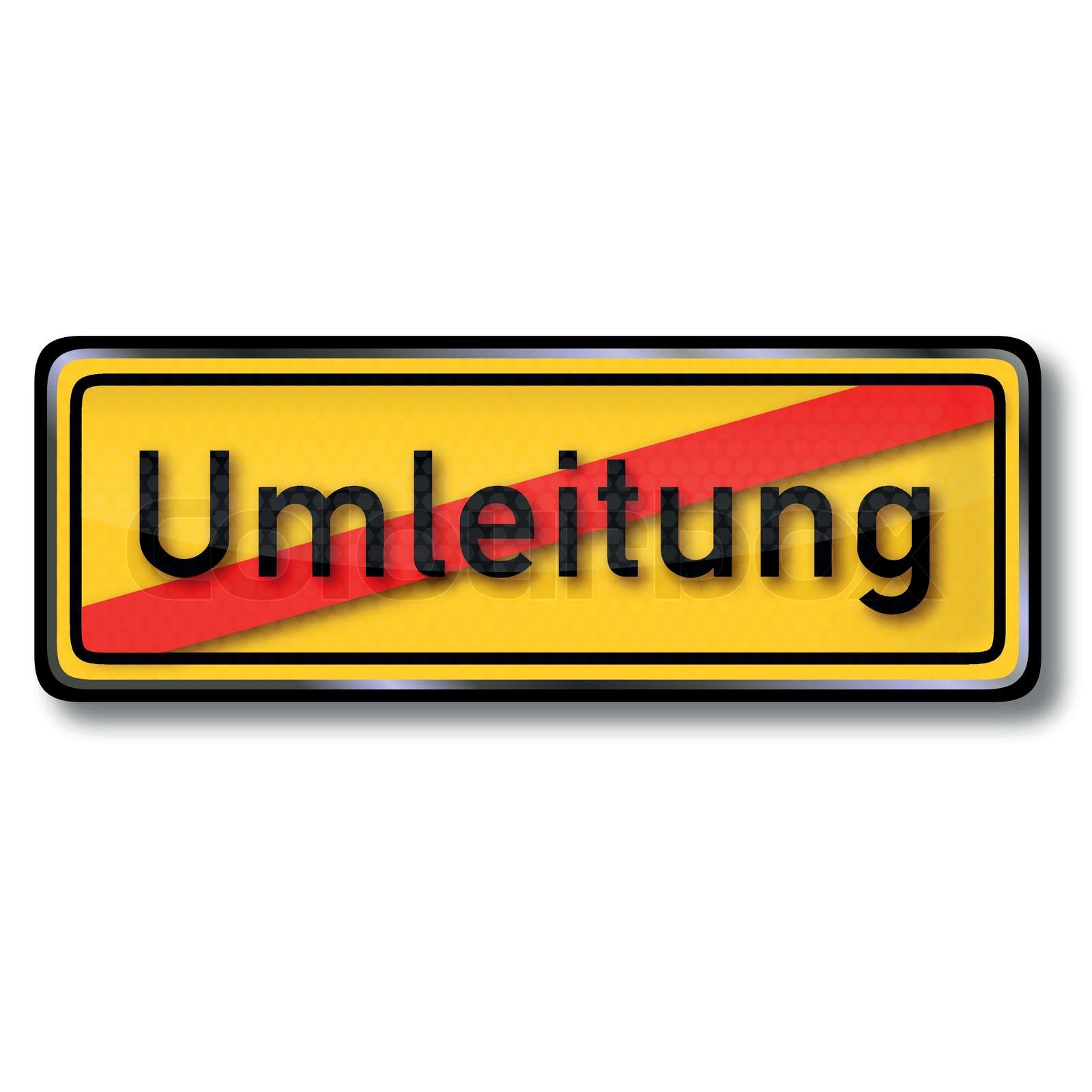 Verkehrsschild Umleitung | Stock-Vektor | Colourbox