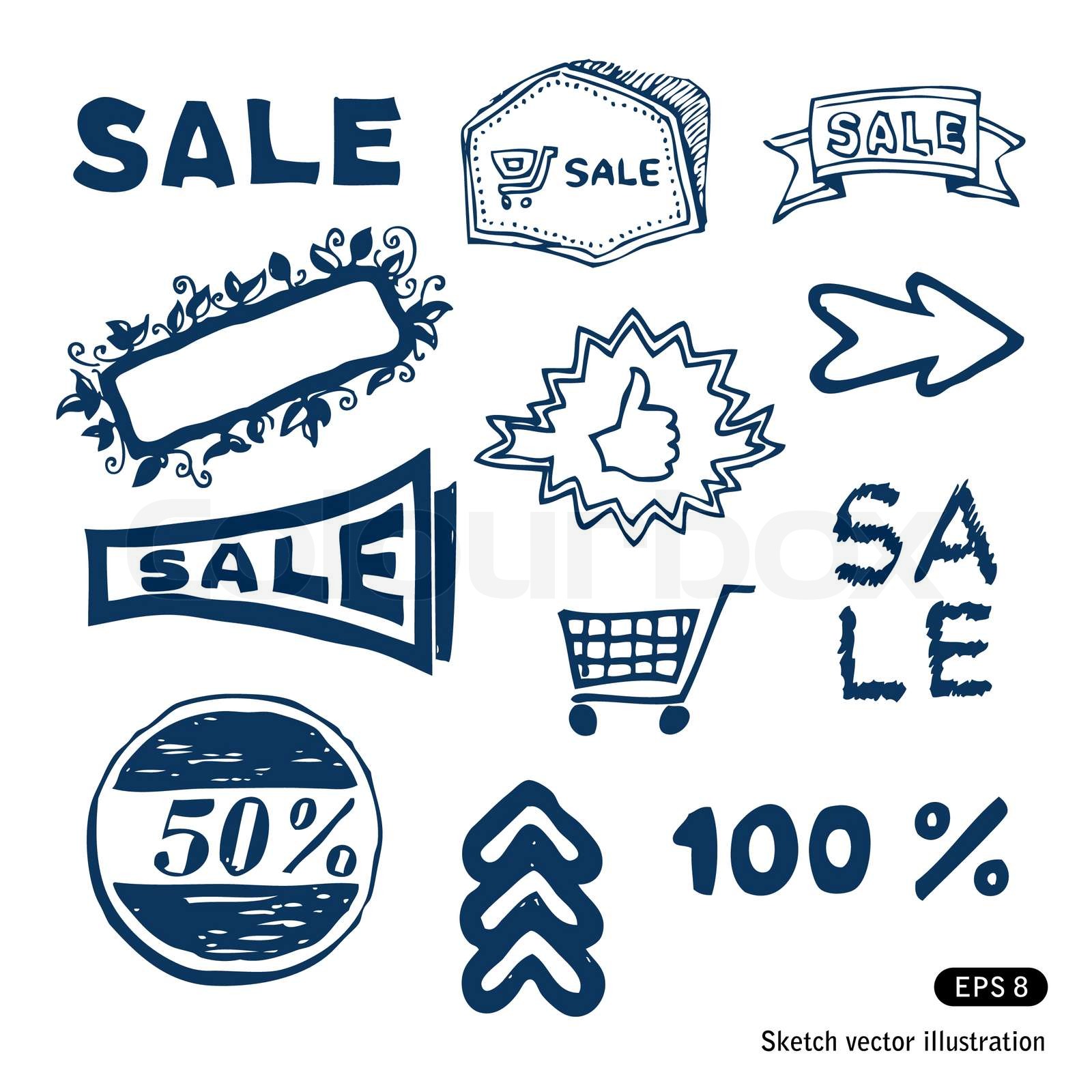 Trade banners and other elements | Stock vector | Colourbox