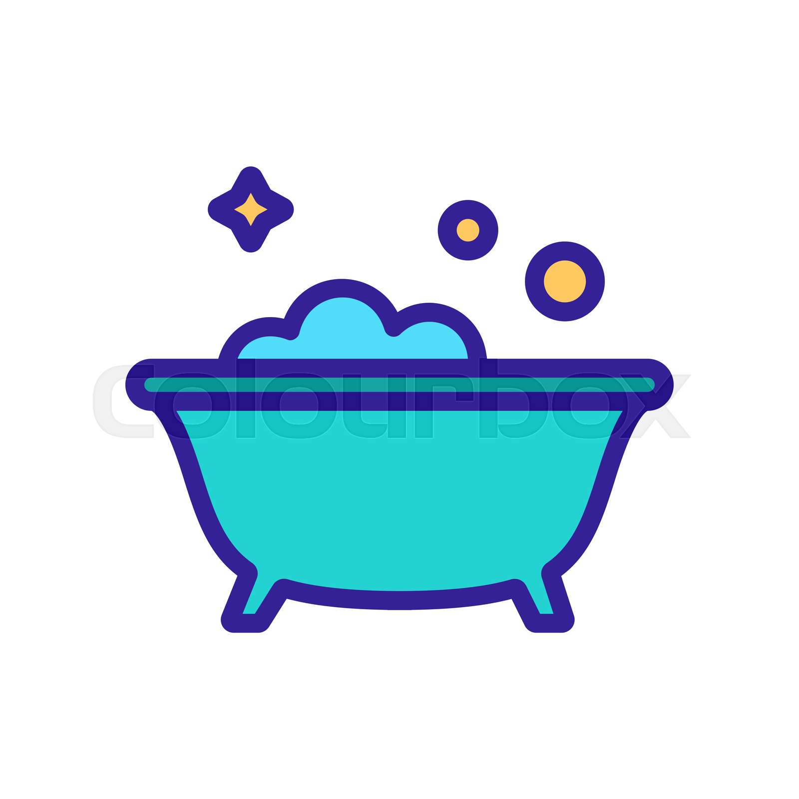 Bath icon vector. Isolated contour symbol illustration | Stock vector ...